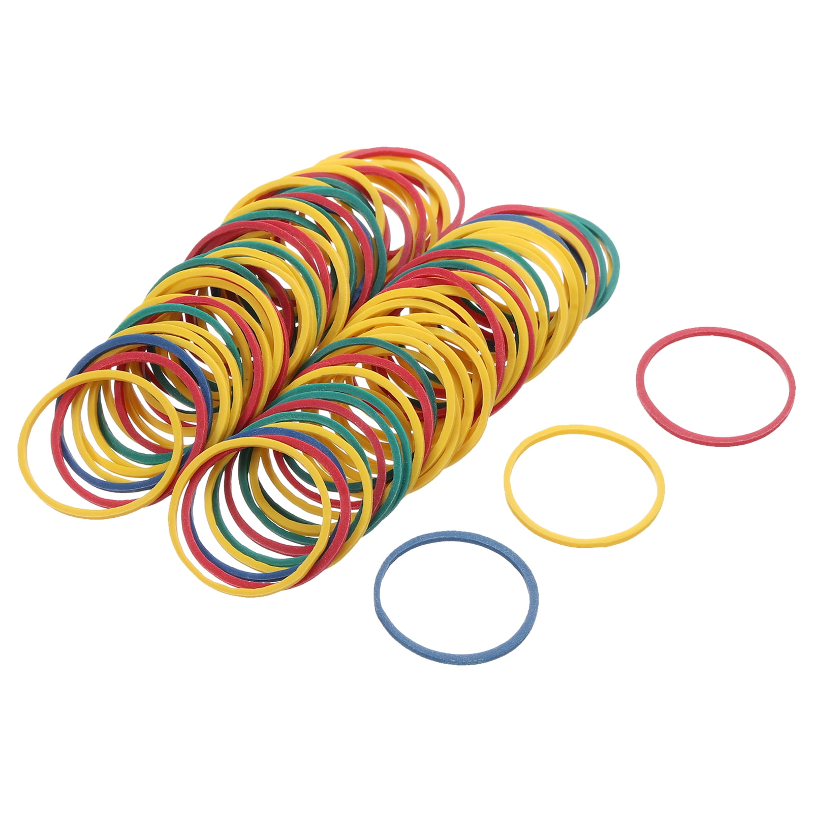 Uxcell 500 Pack Rubber Band Stretchable Rubber Elastic Band Multi-Color ...