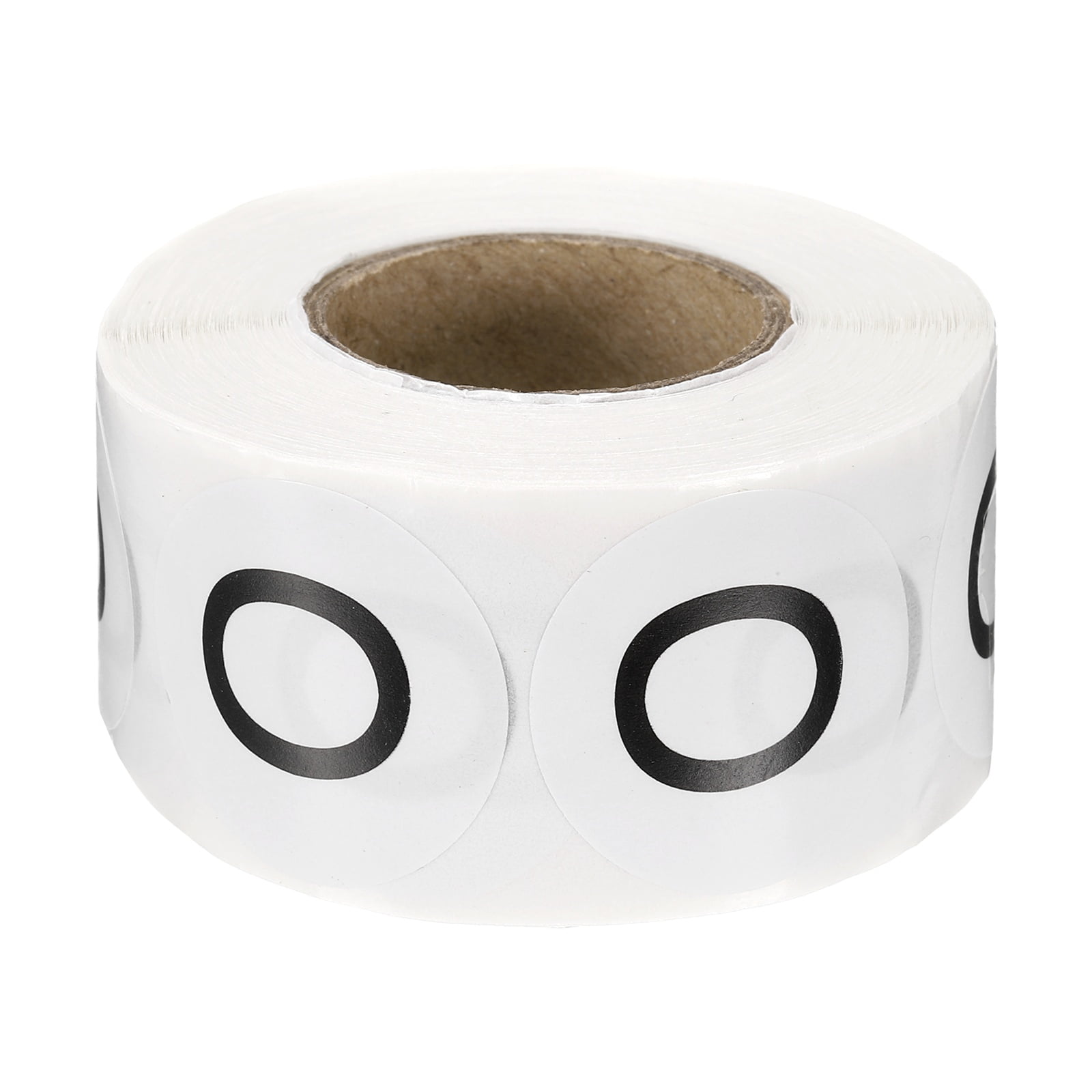 Uxcell 500 Pcs 1 Inch Letter O Inventory Labels Round Circle Dots ...