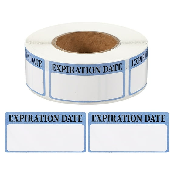 Uxcell 500 Pcs Expired Date Label Stickers Roll, 2 x 1 Inch Removable ...