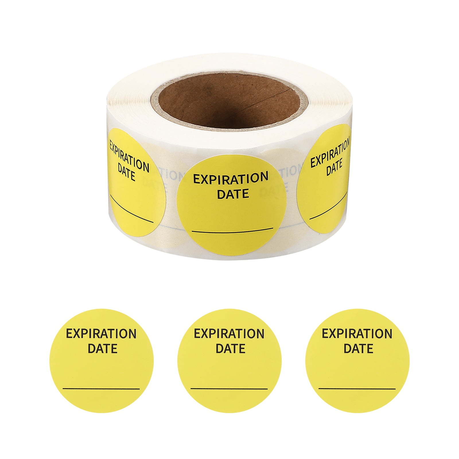 Uxcell 500 Pcs Expired Date Stickers Roll, 1.25 Inch Food Storage ...