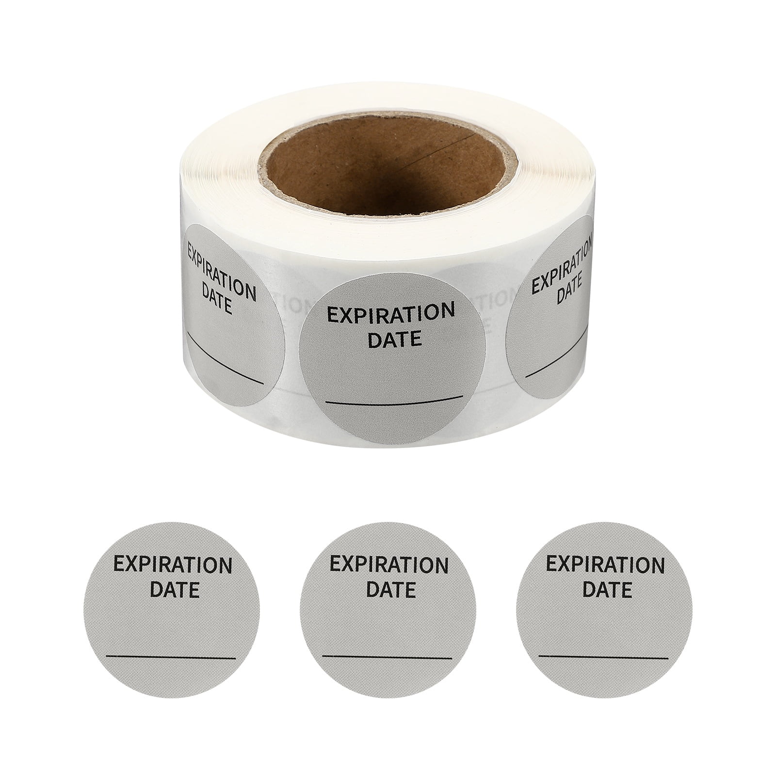 Uxcell 500 Pcs Expired Date Stickers Roll, 1.25 Inch Food Storage ...