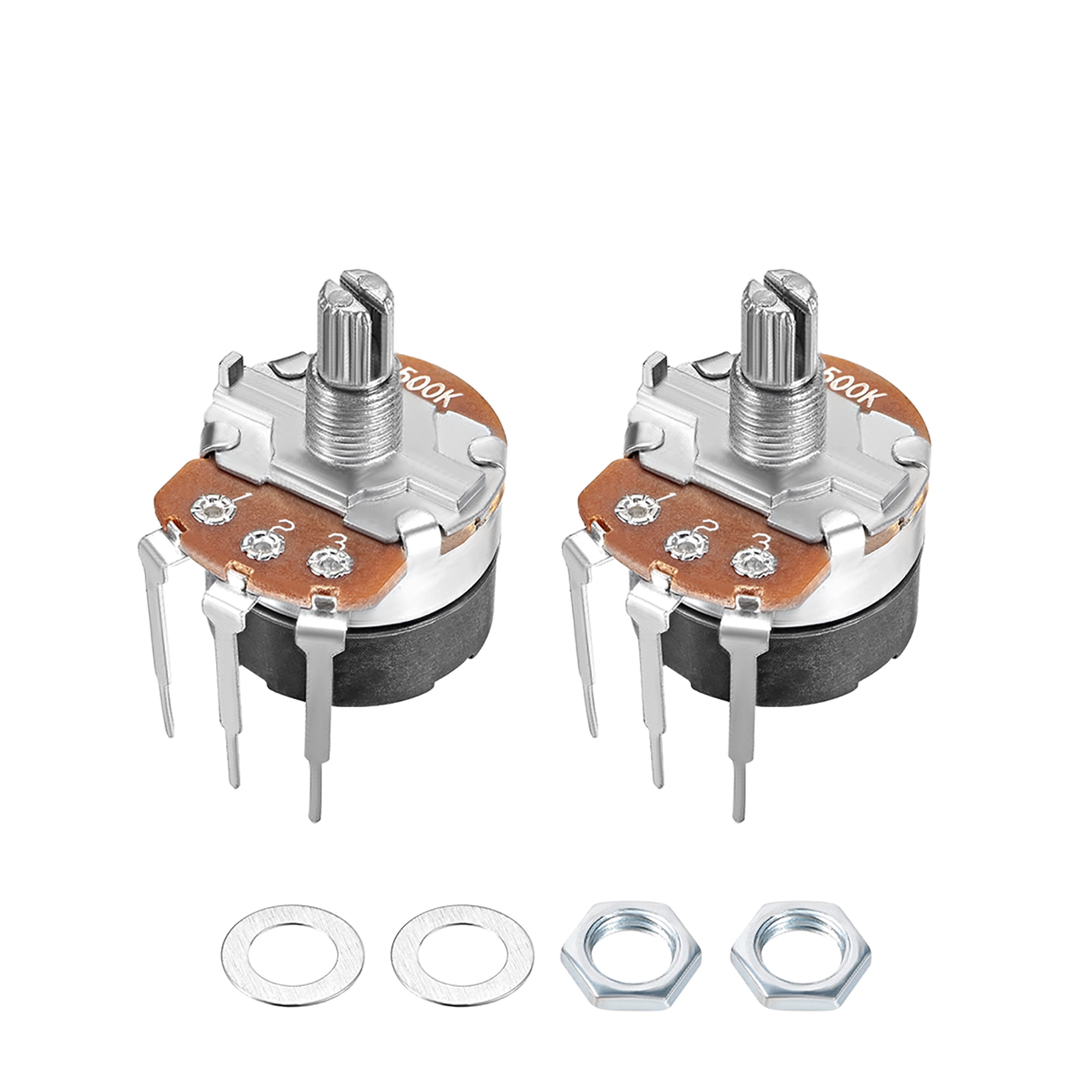 Uxcell 500K Ohm Potentiometer with Switch Variable Resistors Single ...