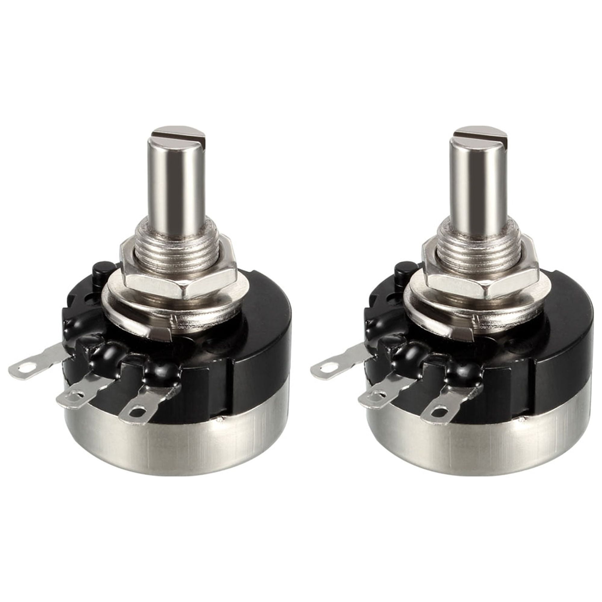 Uxcell 500K Ohm Variable Resistors Single Turn Rotary Carbon ...