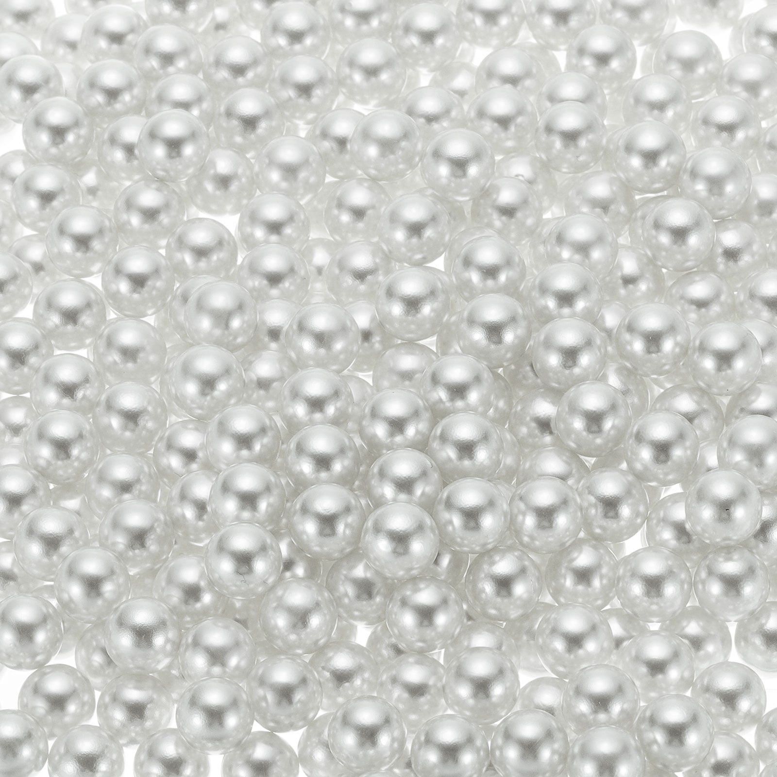 Uxcell 500Pcs Faux Pearl for Crafting, 10mm No Hole ABS Round Pearls ...
