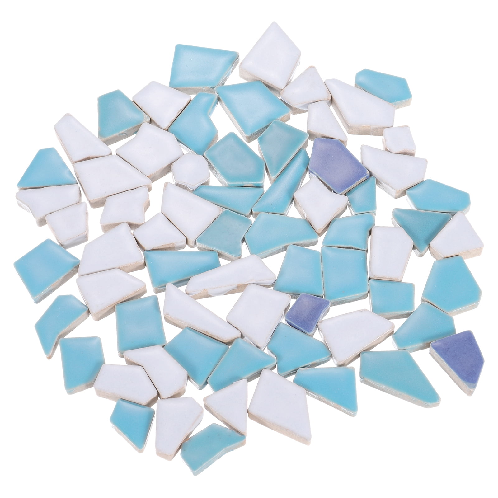 Uxcell 500g Irregular Ceramic Mosaic Tiles, 1.3 - 2 cm Stained Pieces ...