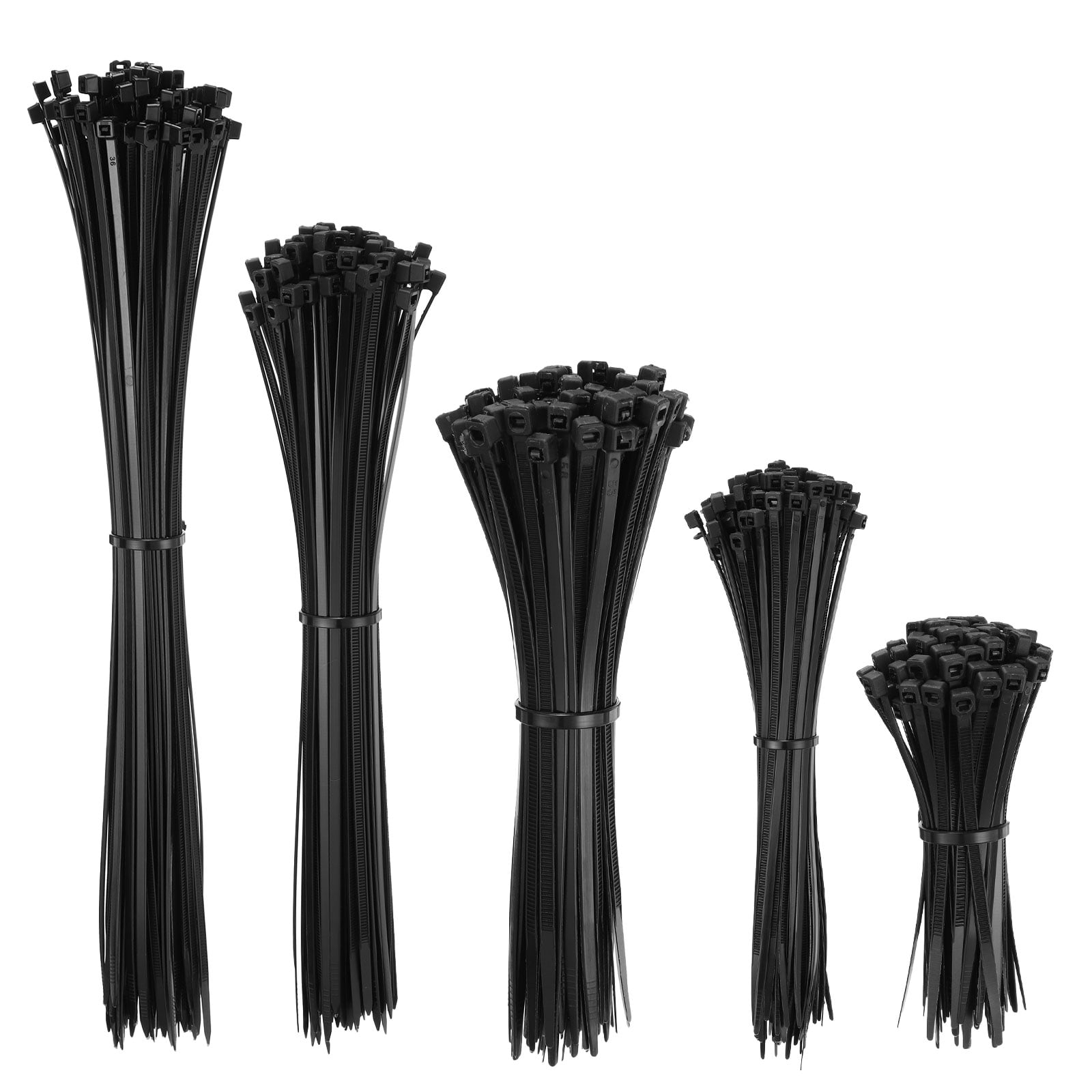 Uxcell 500pack Cable Zip Ties, Plastic Nylon Ties Wraps, Self-Locking ...