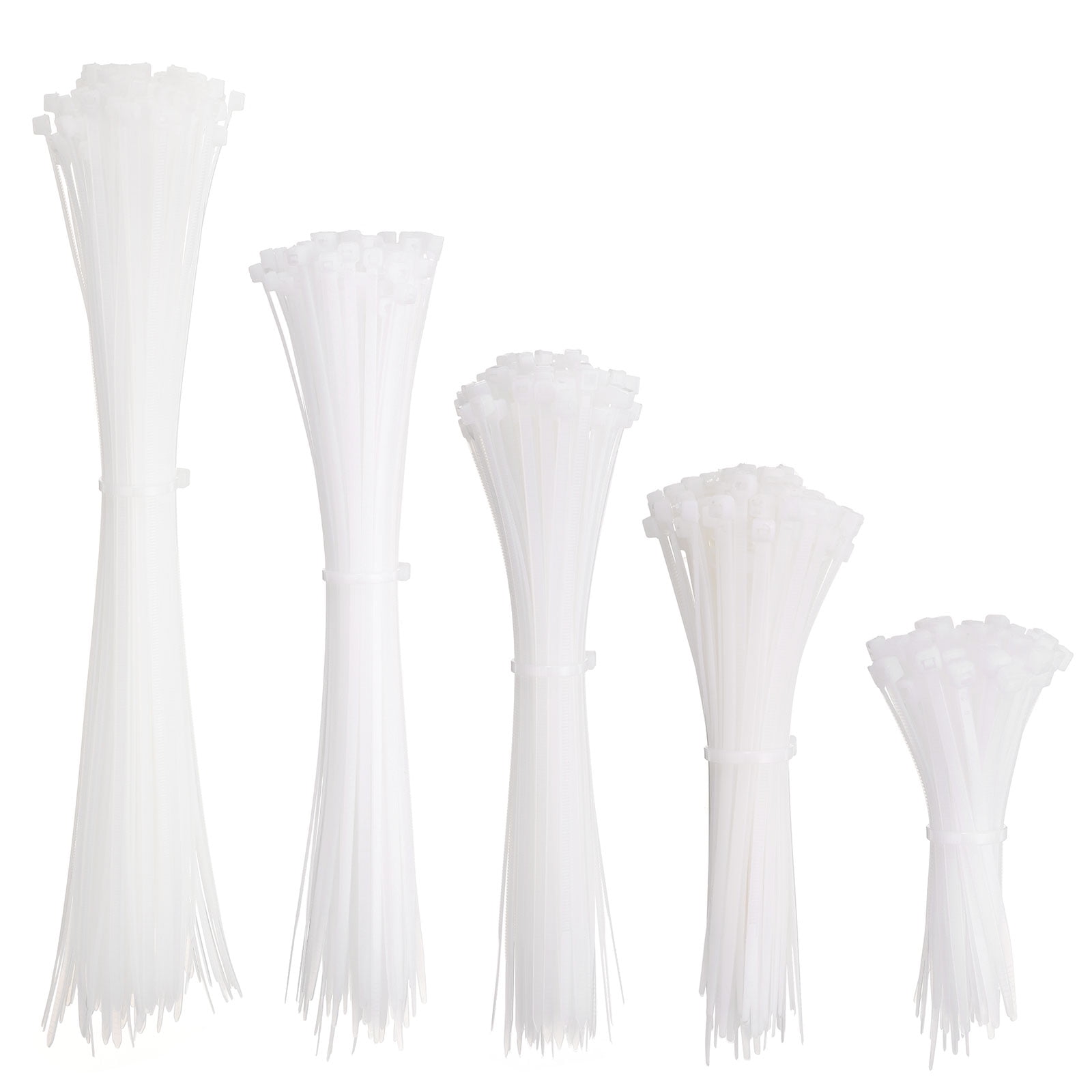 Uxcell 500pack Cable Zip Ties, Plastic Nylon Ties Wraps, Self-Locking ...