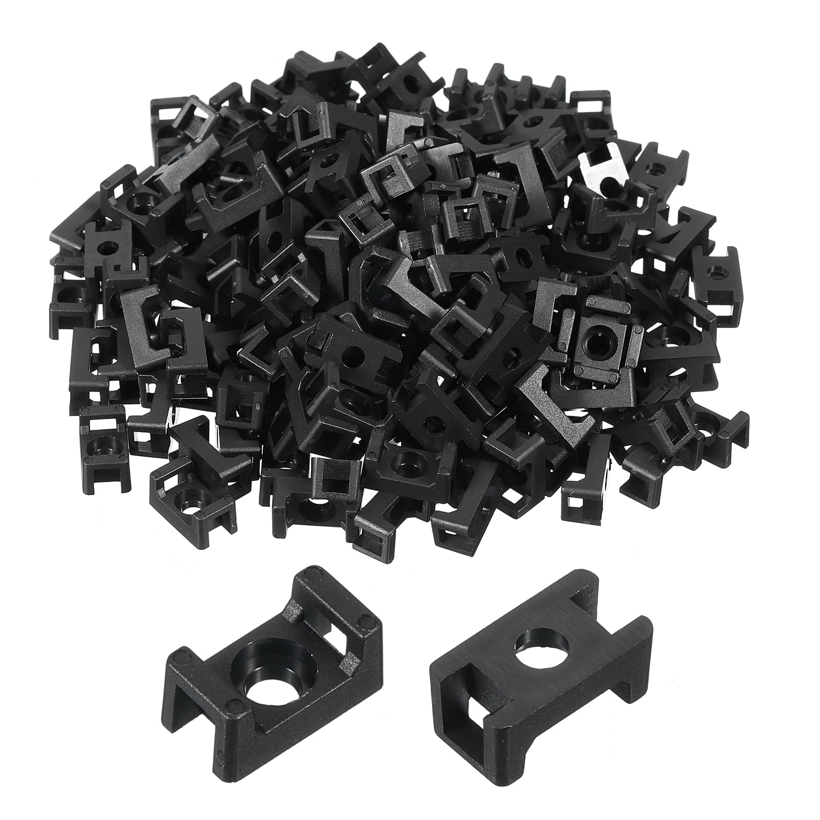 Uxcell 500pcs Cable Tie Base Saddle Type Mount Wire Holder, 0.5"x0.28 ...