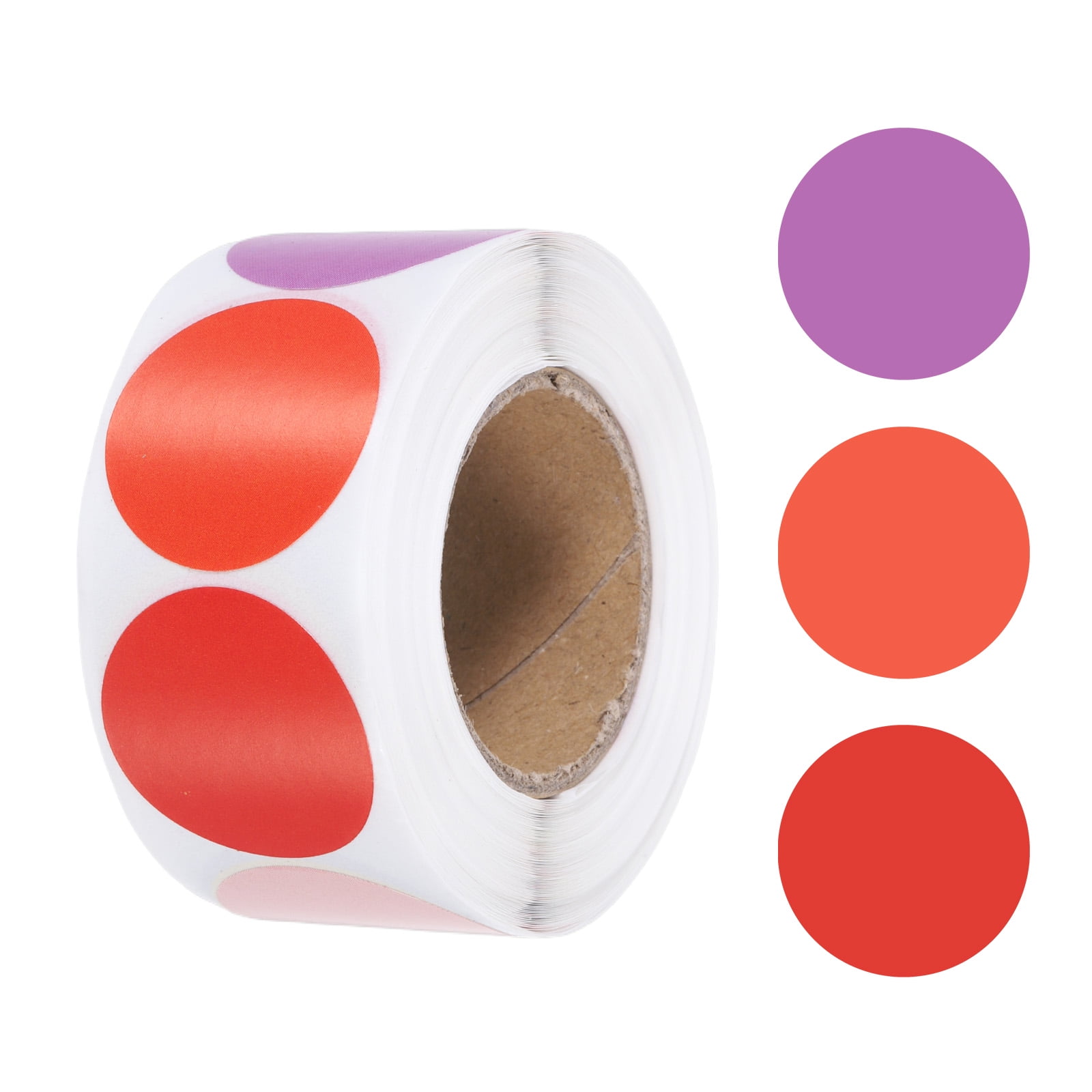 Uxcell 500pcs Mixed Color Round Stickers Roll 1 Inch Self-Adhesive ...