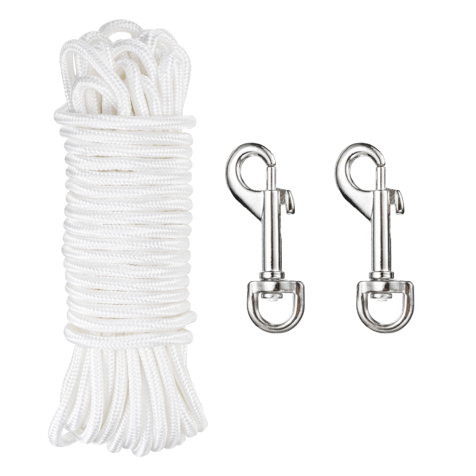 Uxcell 50Ft Flag Rope Nylon Rope 1/4" Diameter Flagpole Rope Diamond ...