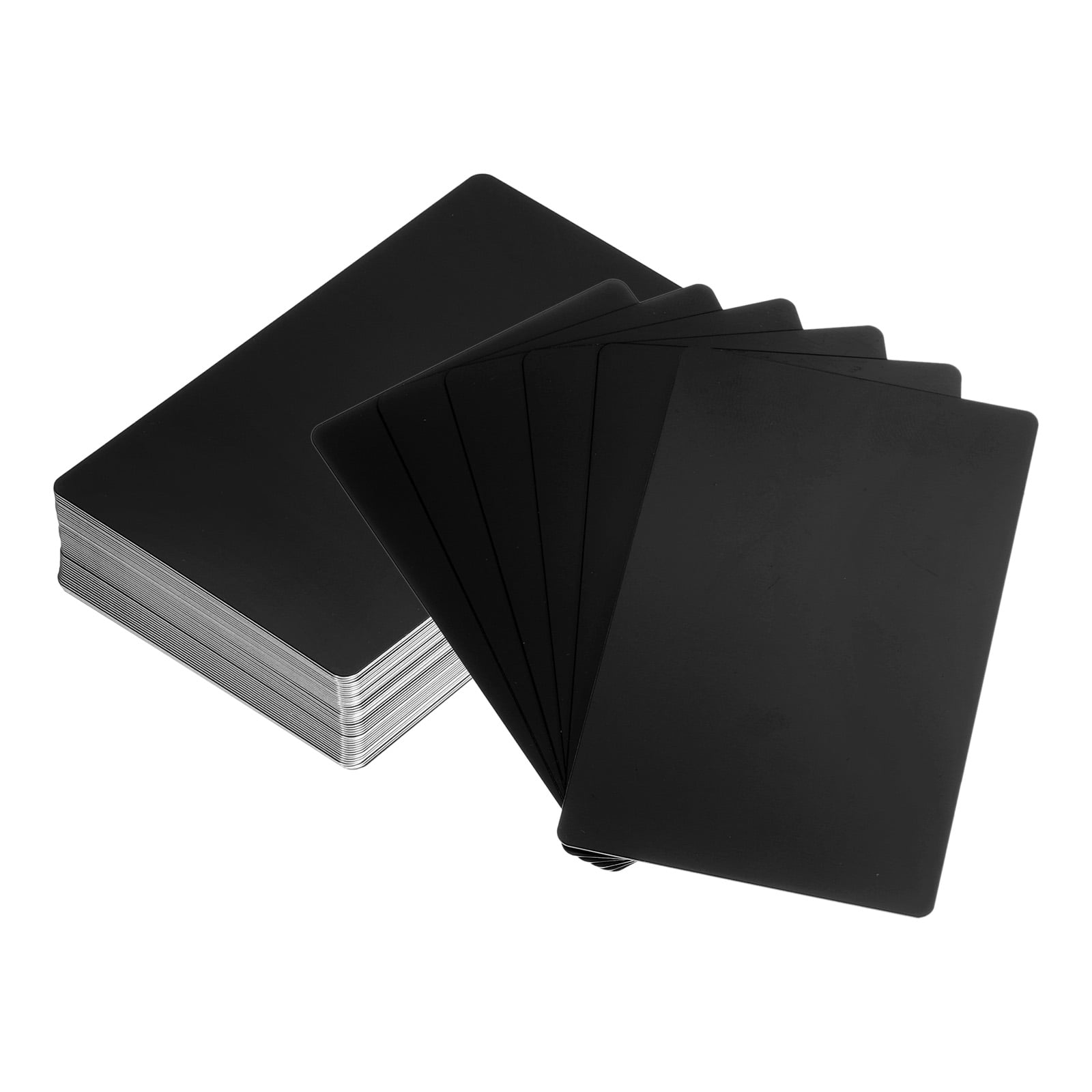 Uxcell 50Pack 86 x 54 x 0.45mm Anodized Aluminum Blank Metal Business ...