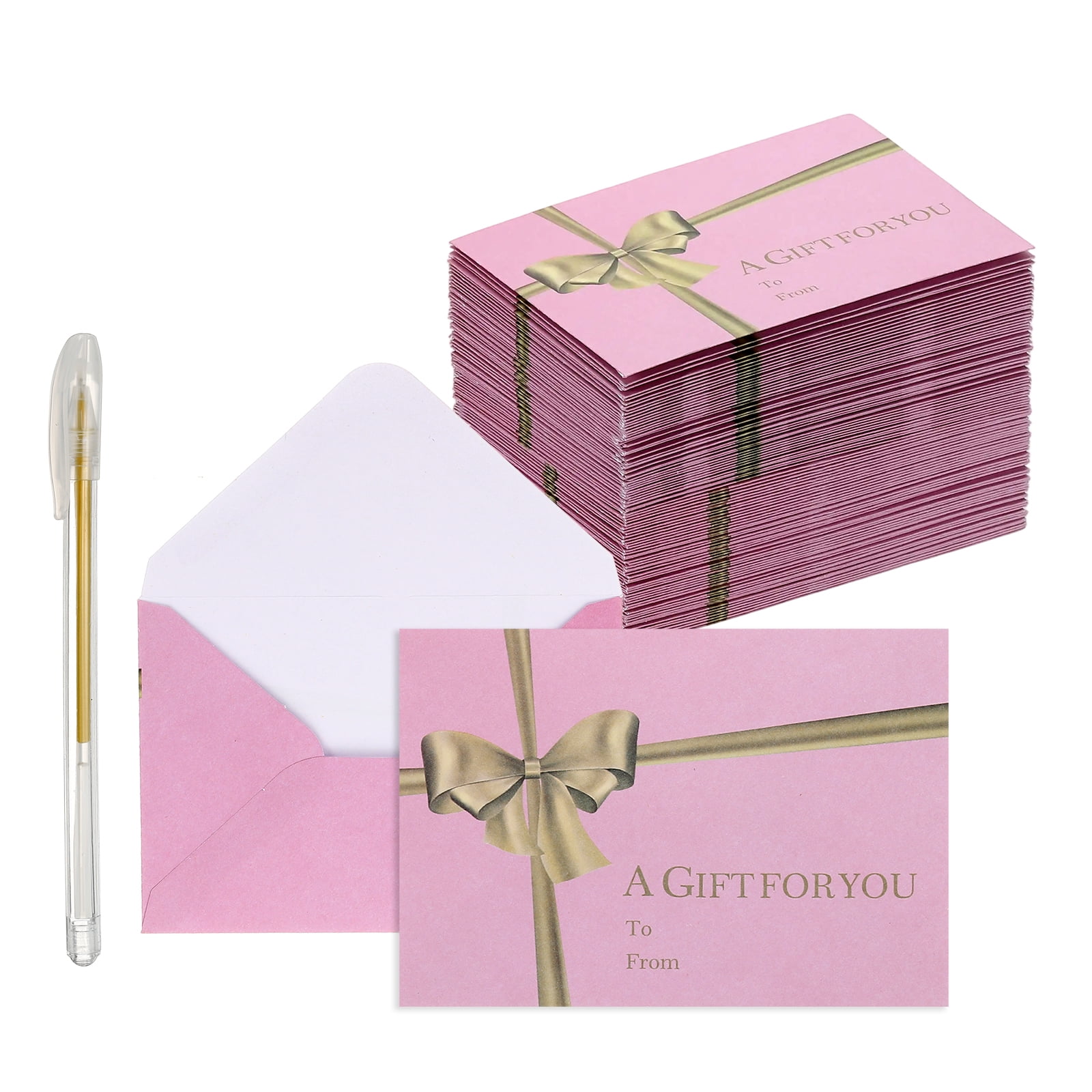 Uxcell 50Pack Mini Envelopes, 4x3 Card V Flap Small Business Card ...