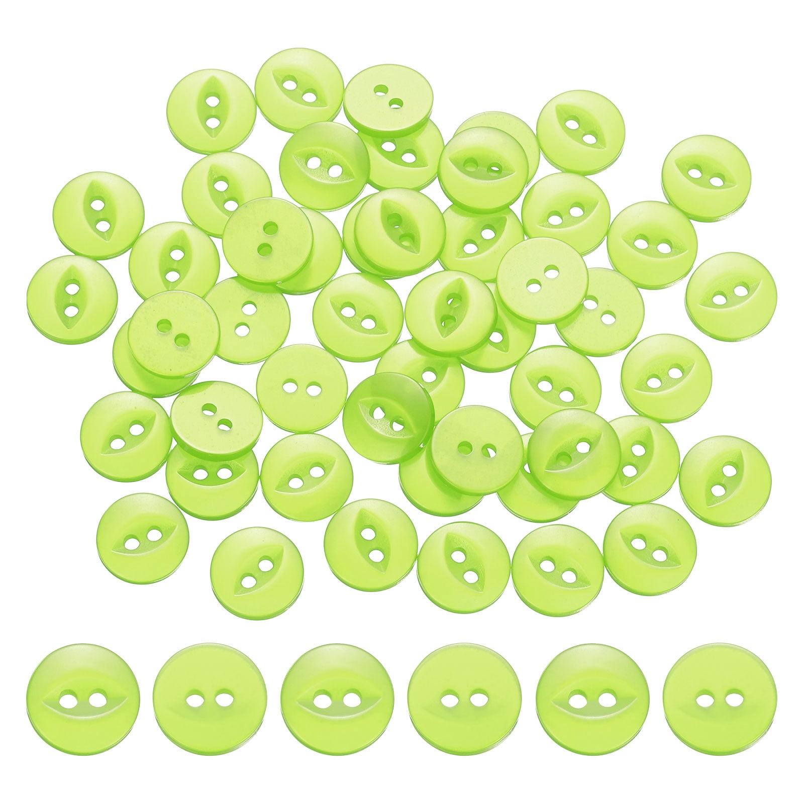 Uxcell 50Pcs 18L Round Sewing Buttons, 11.5mm 4/9" 2-Hole Resin Fish ...