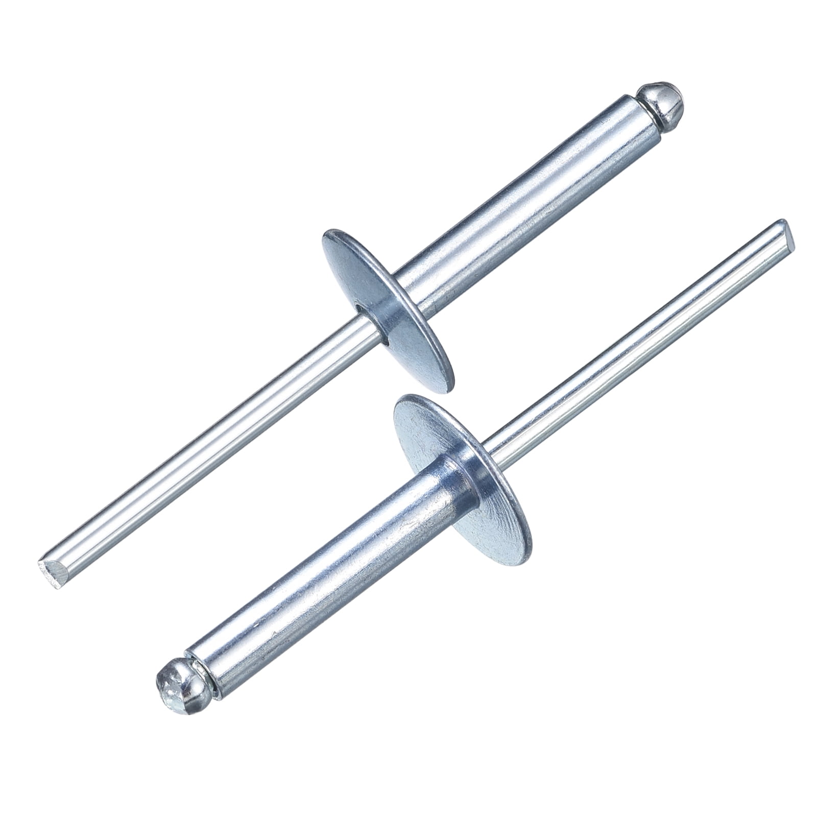 Uxcell 50Pcs 3/16"x1" Aluminum Blind Rivets, Large Flange Rivets ...