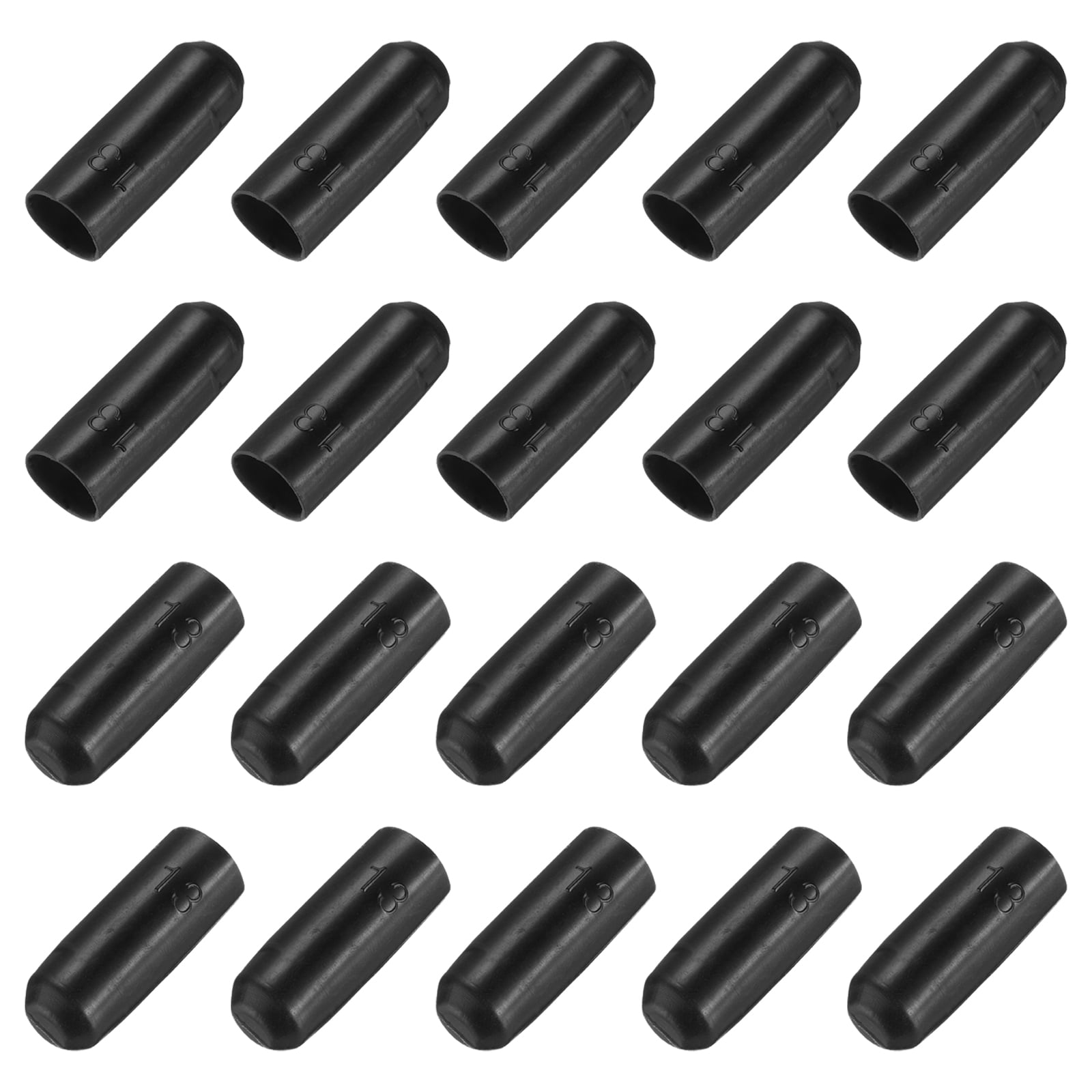 Uxcell 50Pcs Heat Shrink End Cap 13mm ID x 35mm L 3:1 Ratio Waterproof ...