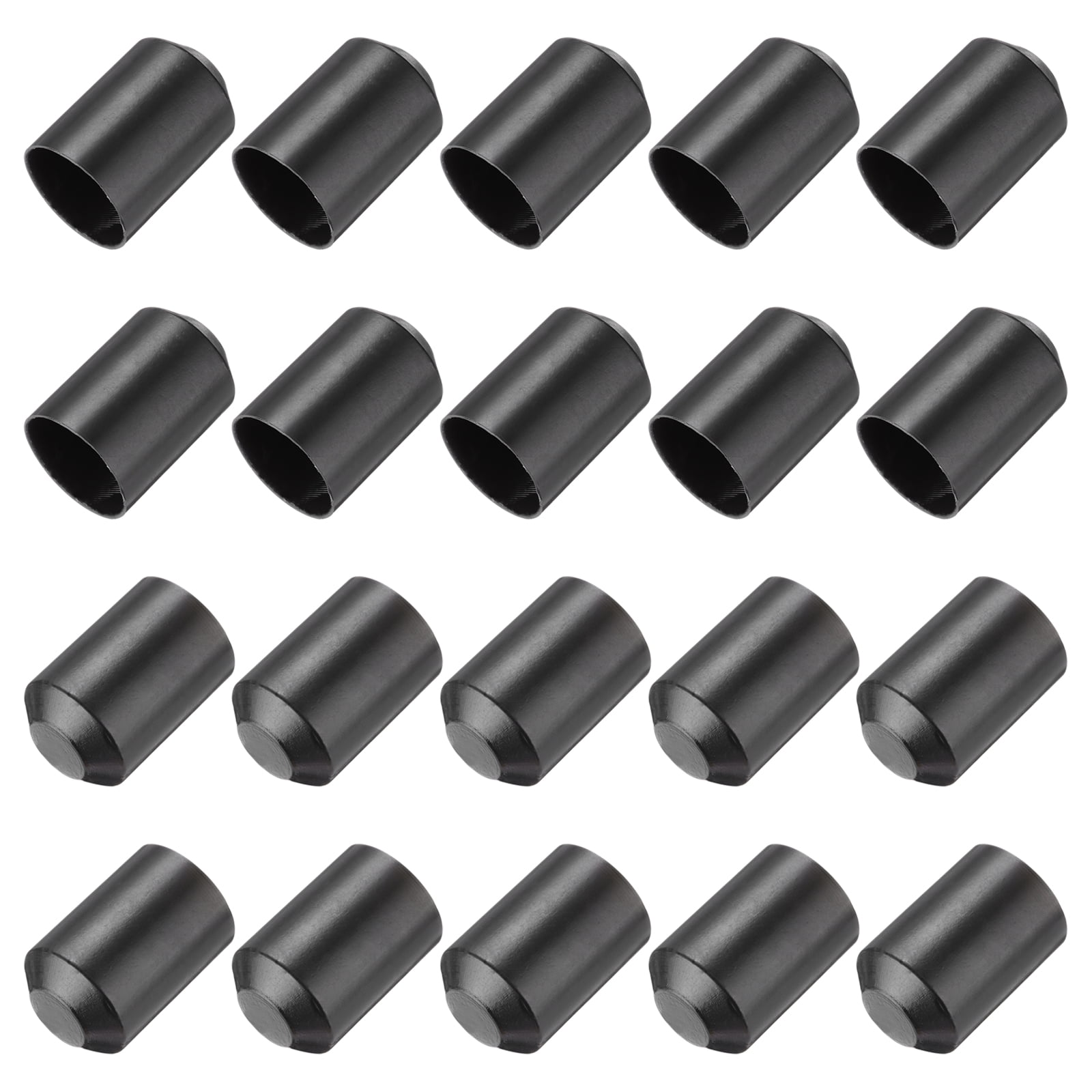 Uxcell 50Pcs Heat Shrink End Cap 30mm ID x 40mm L 2:1 Ratio Heat Shrink ...