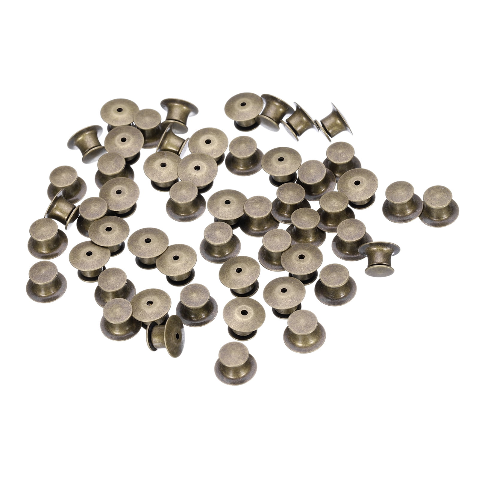 Uxcell 50Pcs Metal Pin Backs Spring Loaded Pin keepers Locking Pin ...