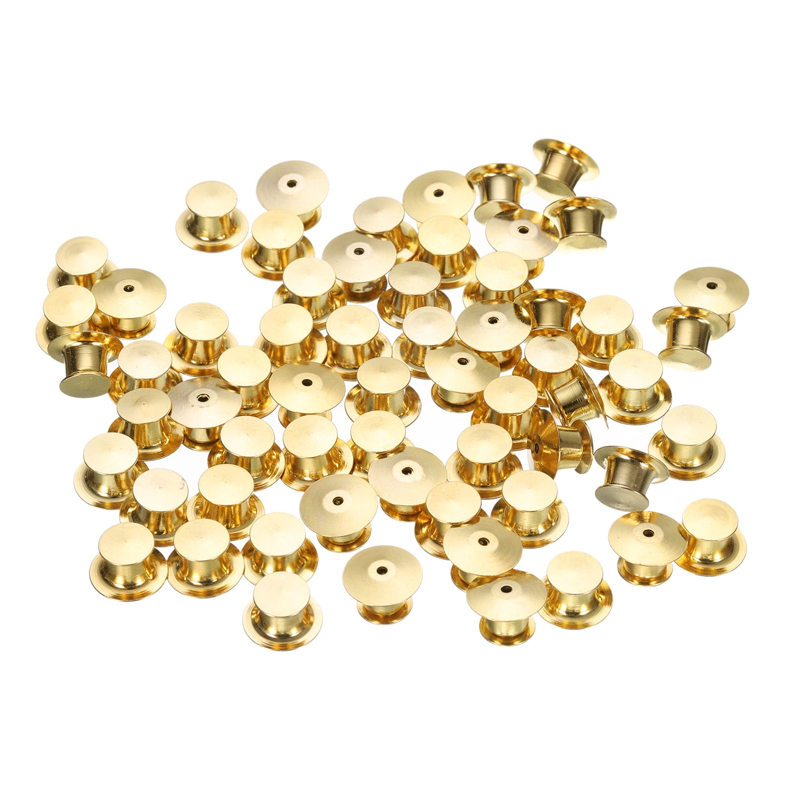 Uxcell 50Pcs Metal Pin Backs Spring Loaded Pin keepers Locking Pin ...