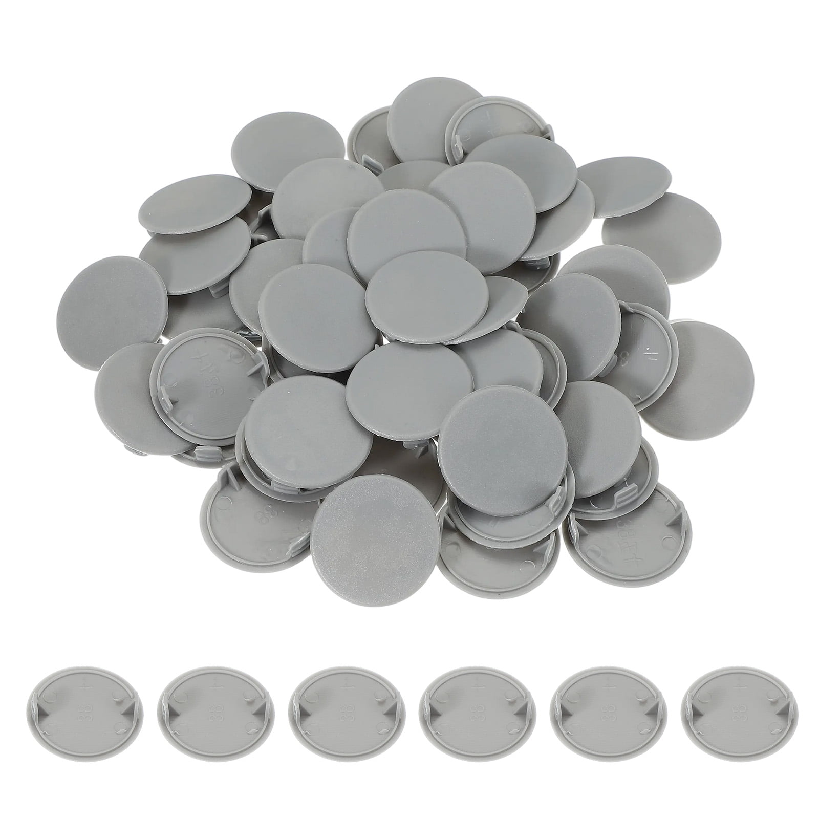 Uxcell 50Pcs Plastic Hole Plugs, 1-1/2"(38mm) Screw Caps Cover Knockout ...