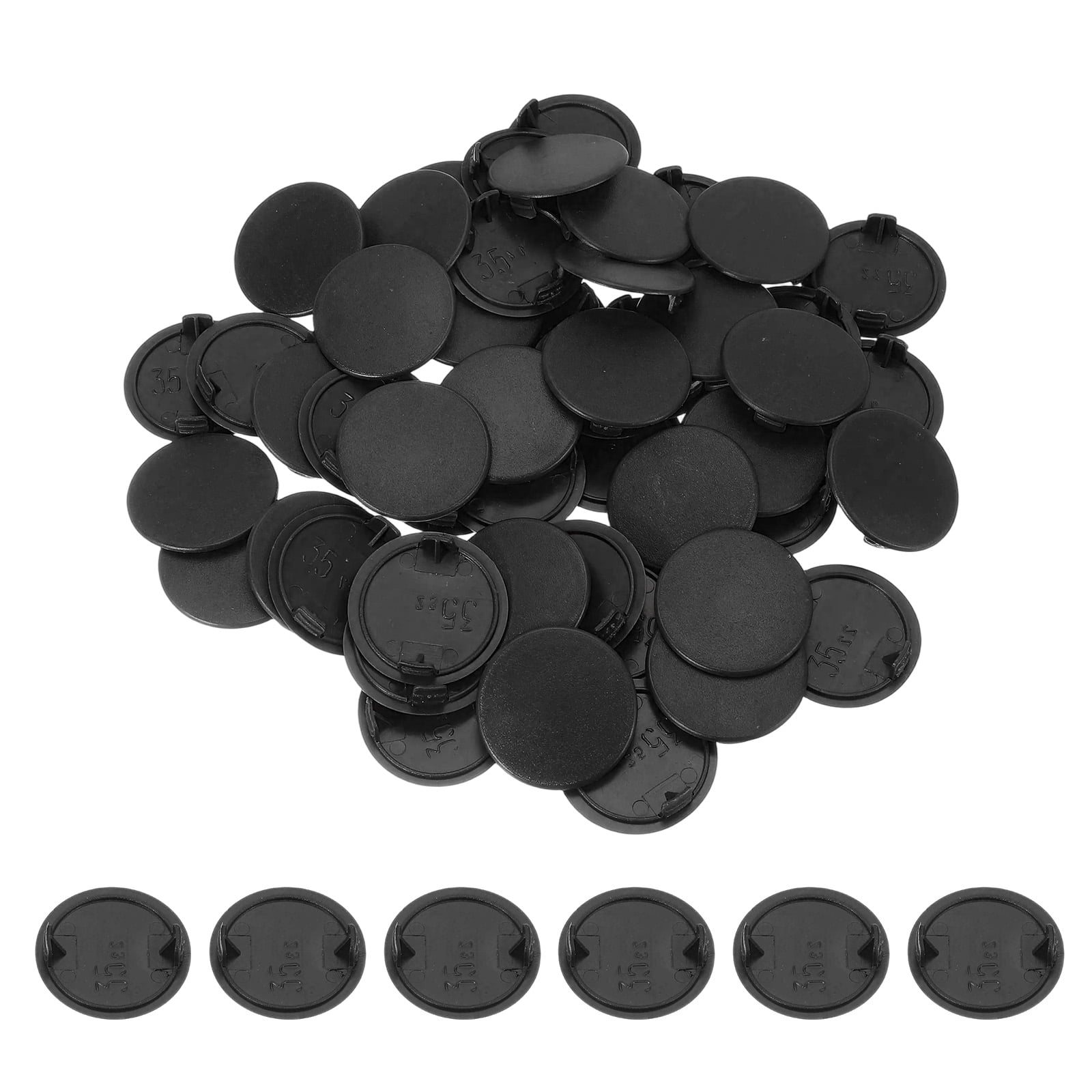 Uxcell 50Pcs Plastic Hole Plugs, 1-2/5"(35mm) Screw Caps Cover Knockout ...