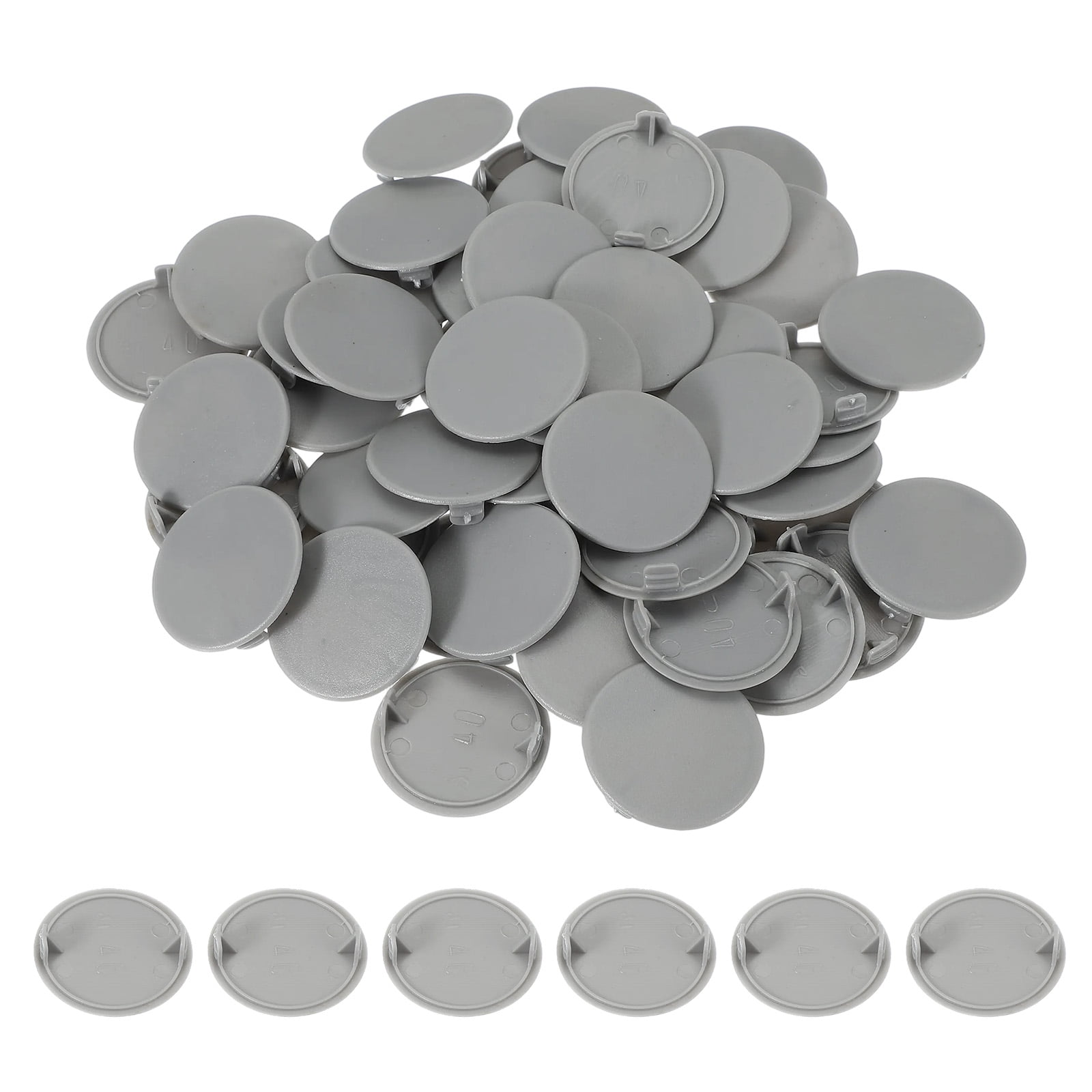 Uxcell 50Pcs Plastic Hole Plugs, 1-3/5"(40mm) Screw Caps Cover Knockout ...
