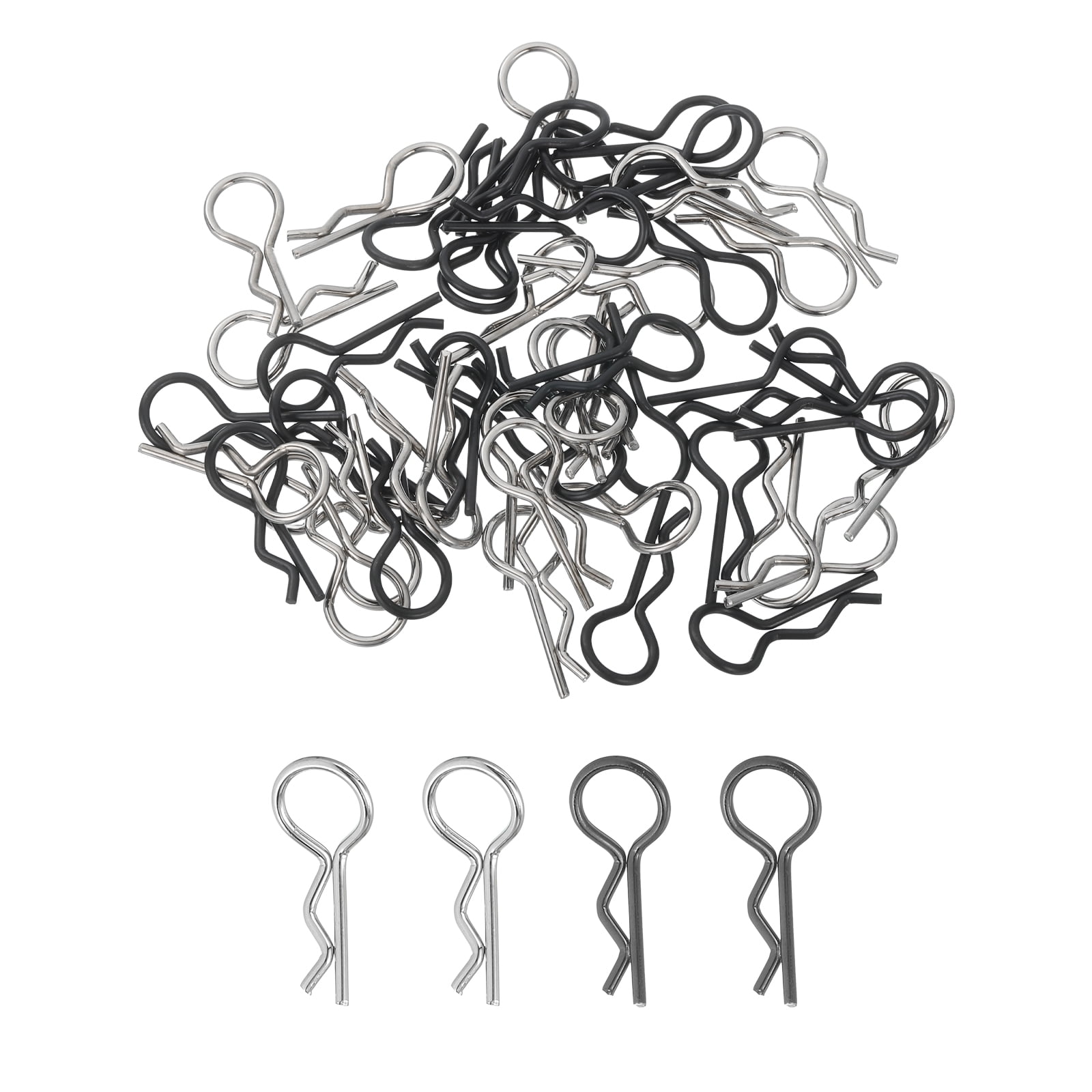 Uxcell 50Pcs RC Body Clips, 30-Degree RC Car Pins for 1/8 1/10 Scale ...