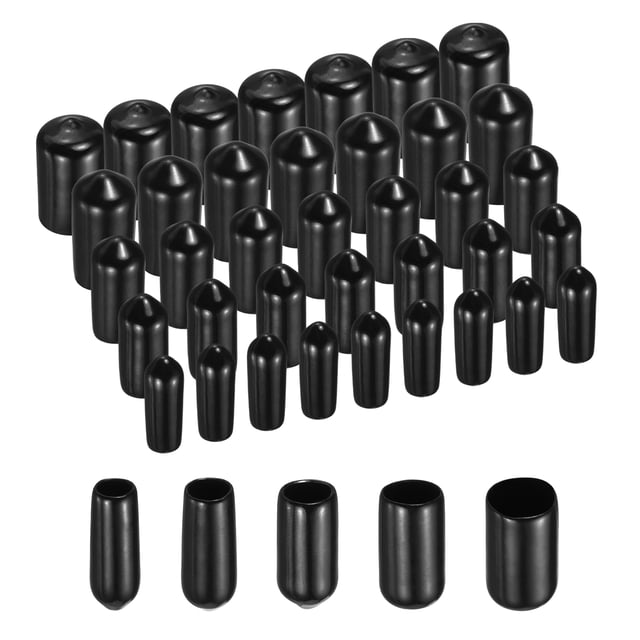 Uxcell 50Pcs Round Rubber End Caps Protective Caps 5mm 6mm 7mm 8mm 9mm ...