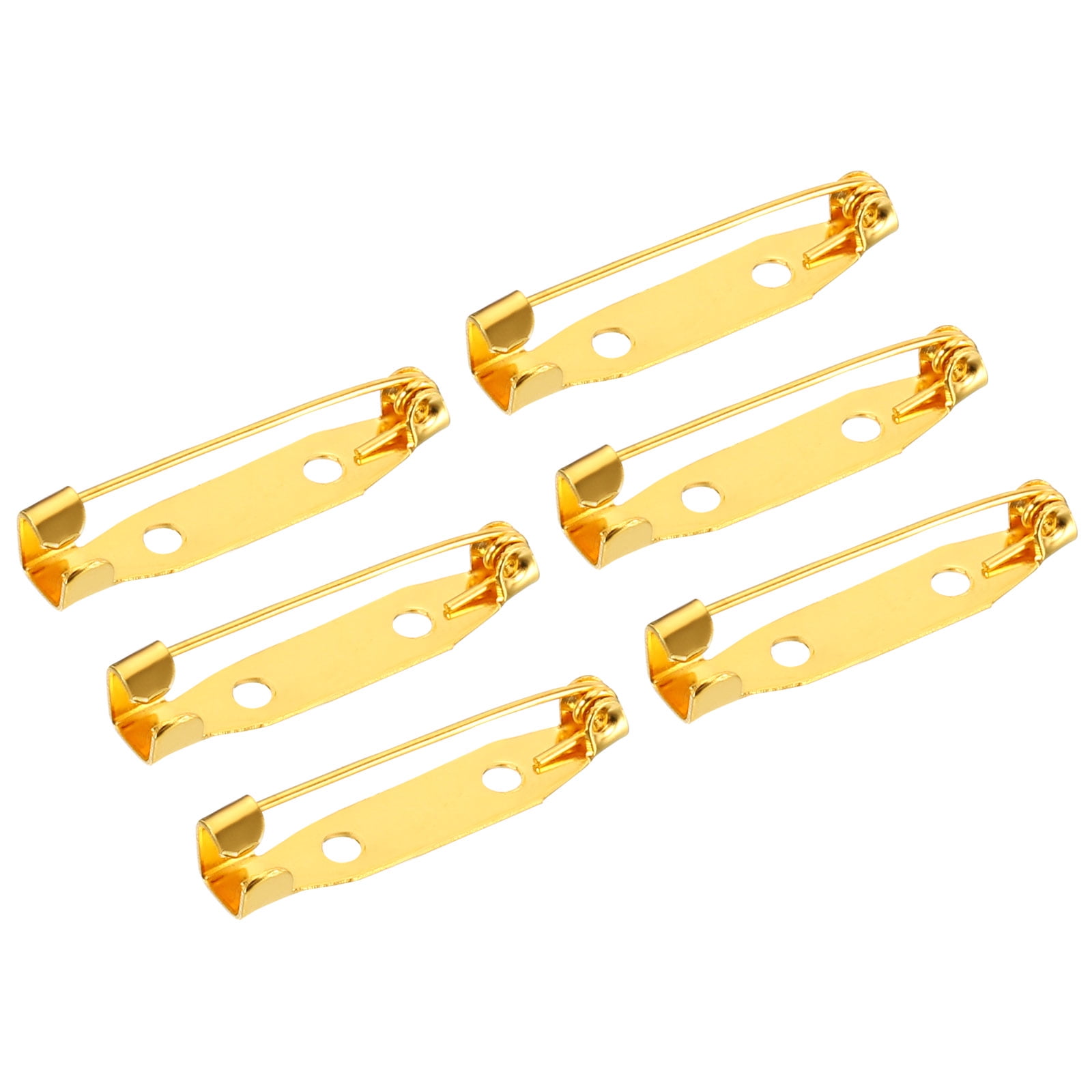 Uxcell 50Pcs Safety Bar Pins 30mm Brooch Clasp Pin Backs for ID Badges ...