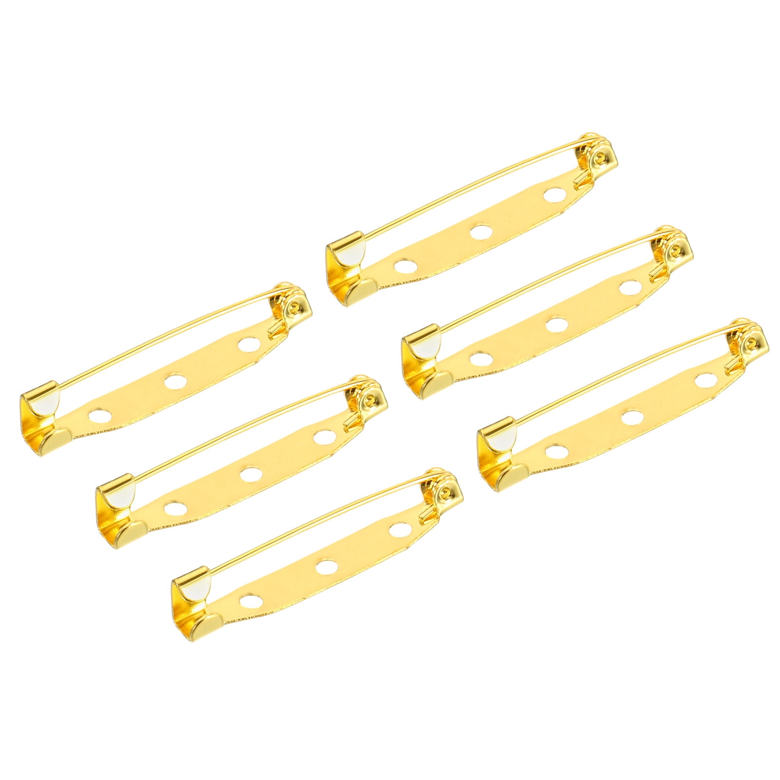 Uxcell 50Pcs Safety Bar Pins 35mm Brooch Clasp Pin Backs for ID Badges ...