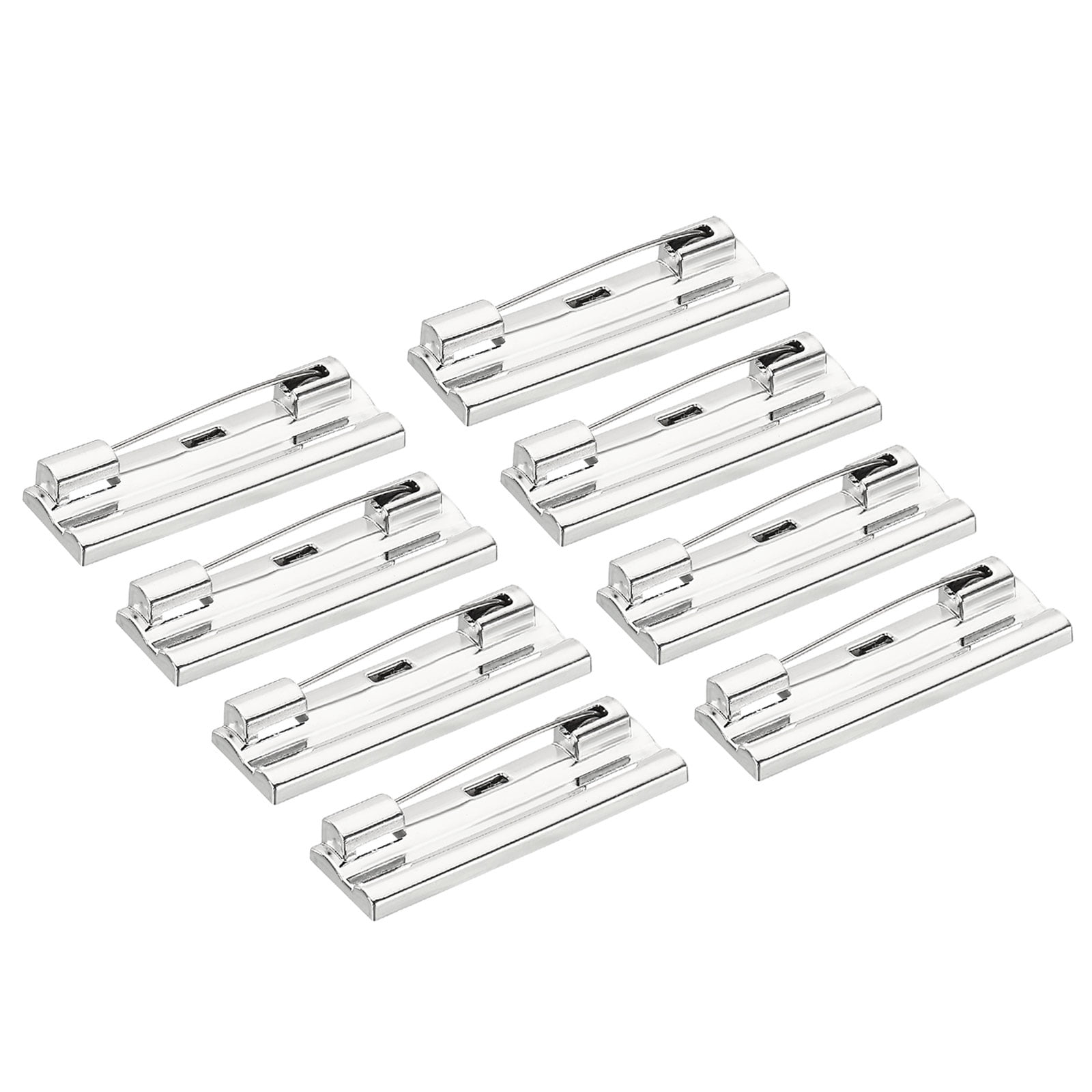 Uxcell 50Pcs Safety Bar Pins 40mm Brooch Clasp Pin Backs for ID Badges ...
