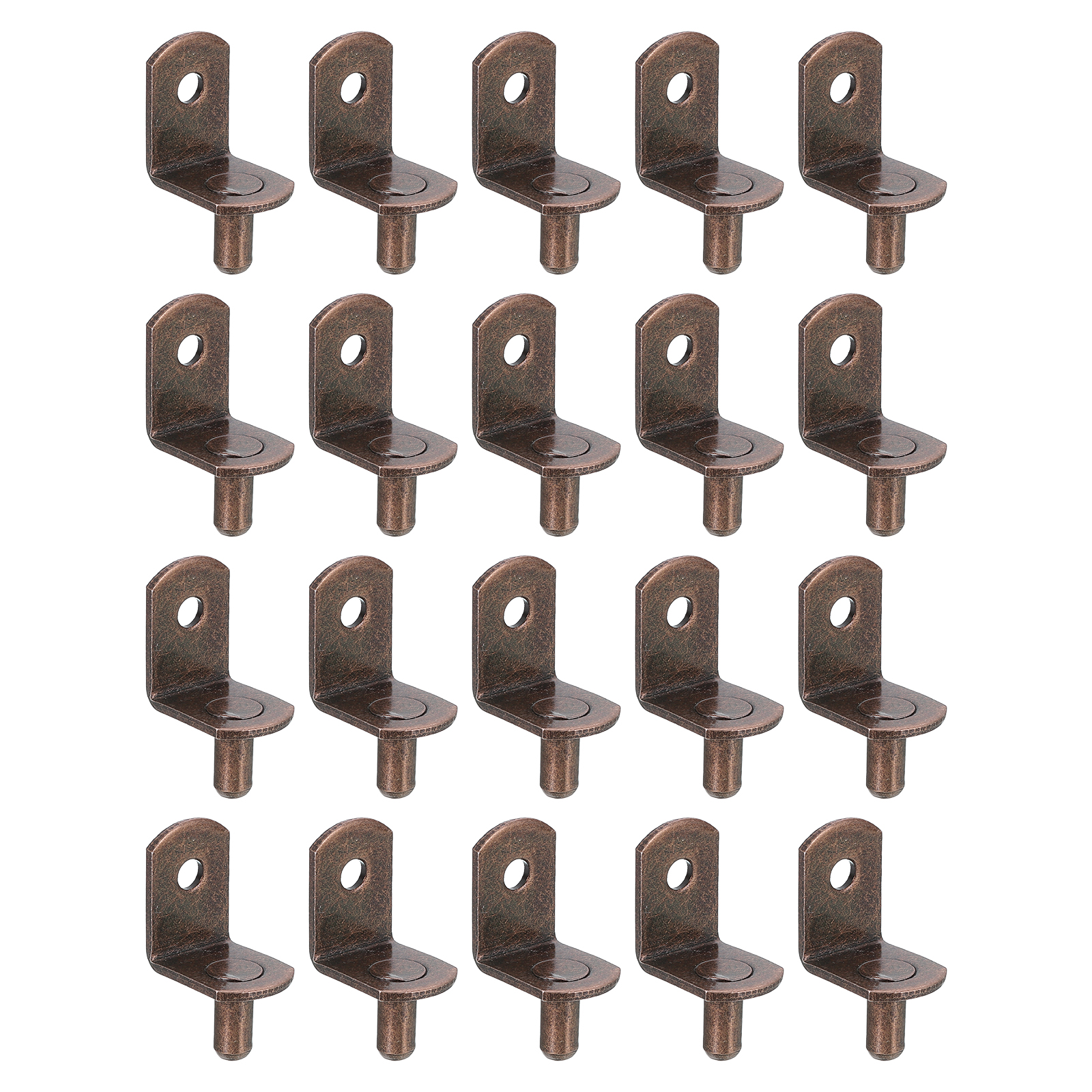 Uxcell 50Pcs Shelf Support Pegs, 5mm L-Shaped Bracket with Hole, Metal ...