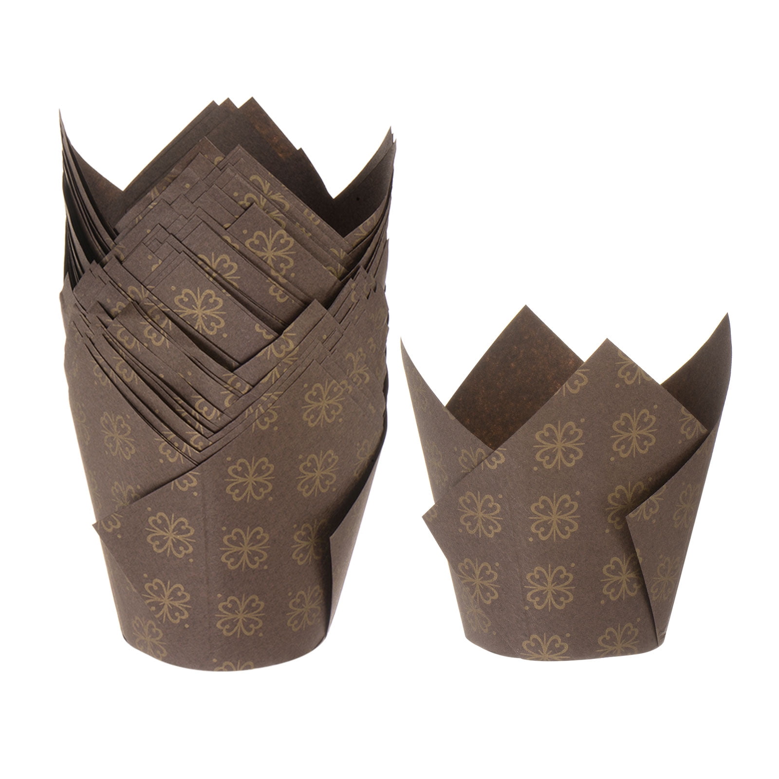 Uxcell 50Pcs Tulip Cupcake Liners Standard Paper Baking Cups ...