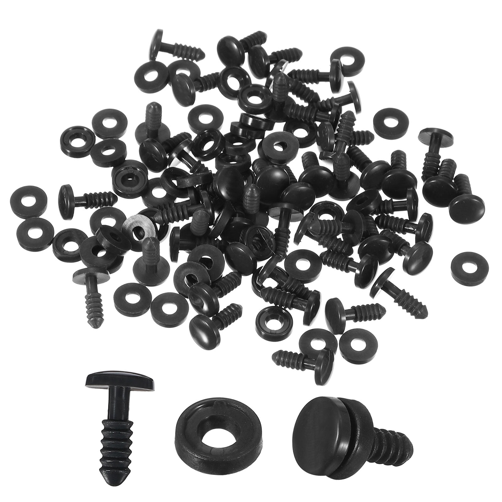 Uxcell 50Set 10mm 3/8" Doll Joints, Plastic Removable Animal Joints ...