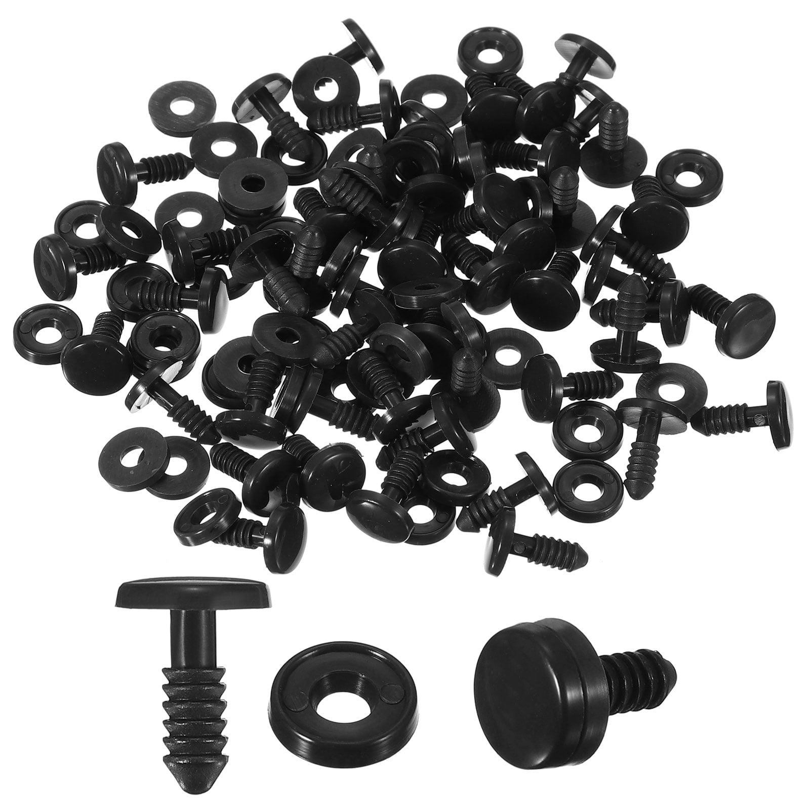 Uxcell 50Set 12mm 1/2" Doll Joints, Plastic Removable Animal Joints ...