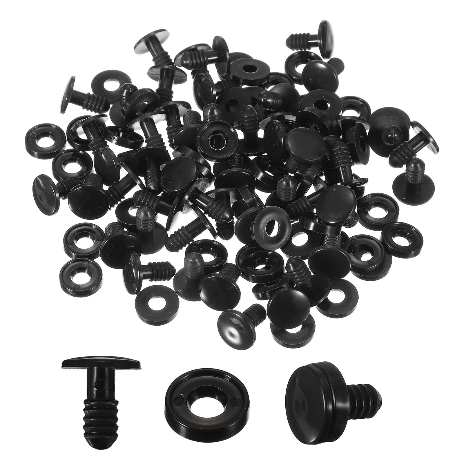 Uxcell 50Set 15mm 9/16" Doll Joints, Plastic Removable Animal Joints ...