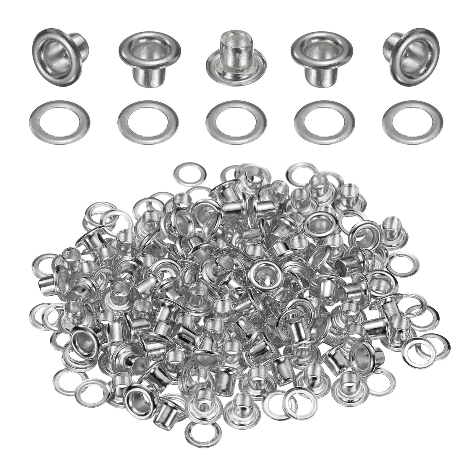 Uxcell 50Set Grommets Eyelets 3mm 1/8 Inch Brass Eyelets Kit with ...