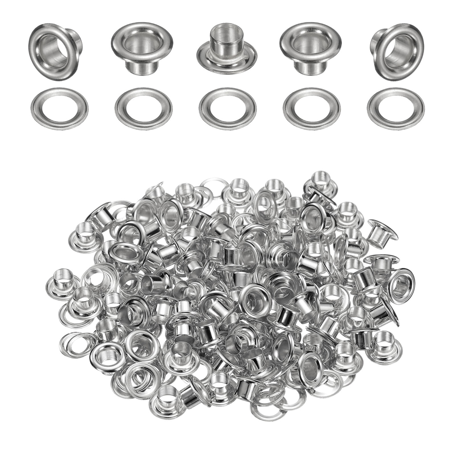 Uxcell 50Set Grommets Eyelets 4.5mm 1/6 Inch Brass Eyelets Kit with ...