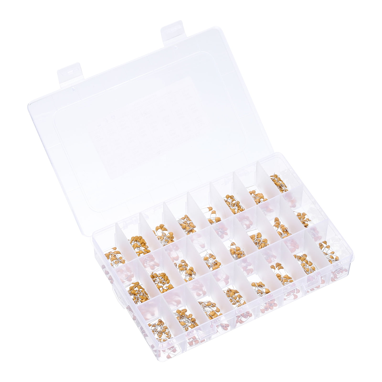 Uxcell 50V/10pF to 10UF/100NF Monolithic Ceramic Capacitors,24 Values ...