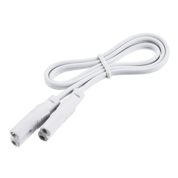 Uxcell 50cm 2 Pin Double End Cords T4 T5 T8 LED Tubing Lamp Connecting ...