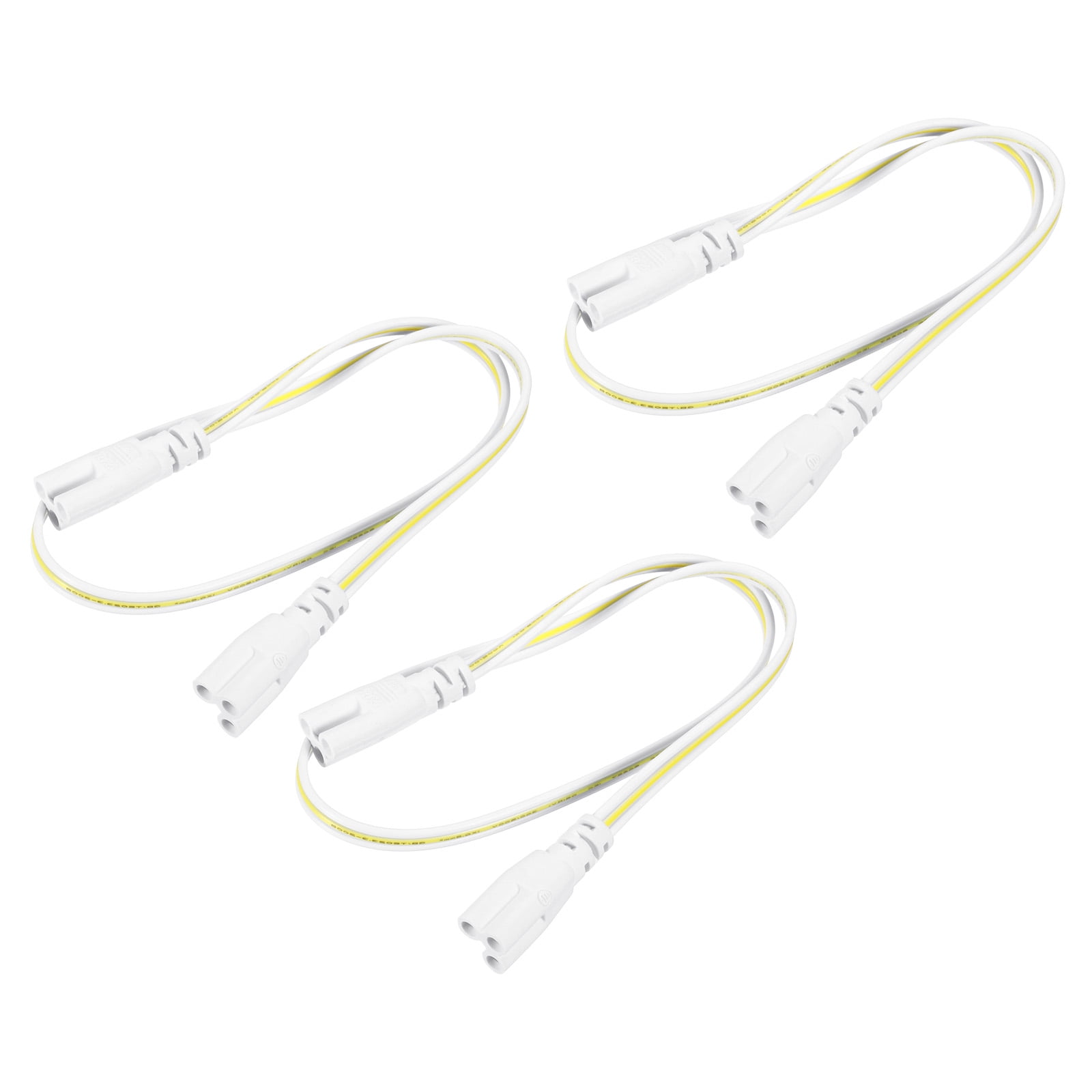 Uxcell 50cm 3 Pin LED Integrated Tube Cable Link Cords T4 T5 T8 Lamp ...