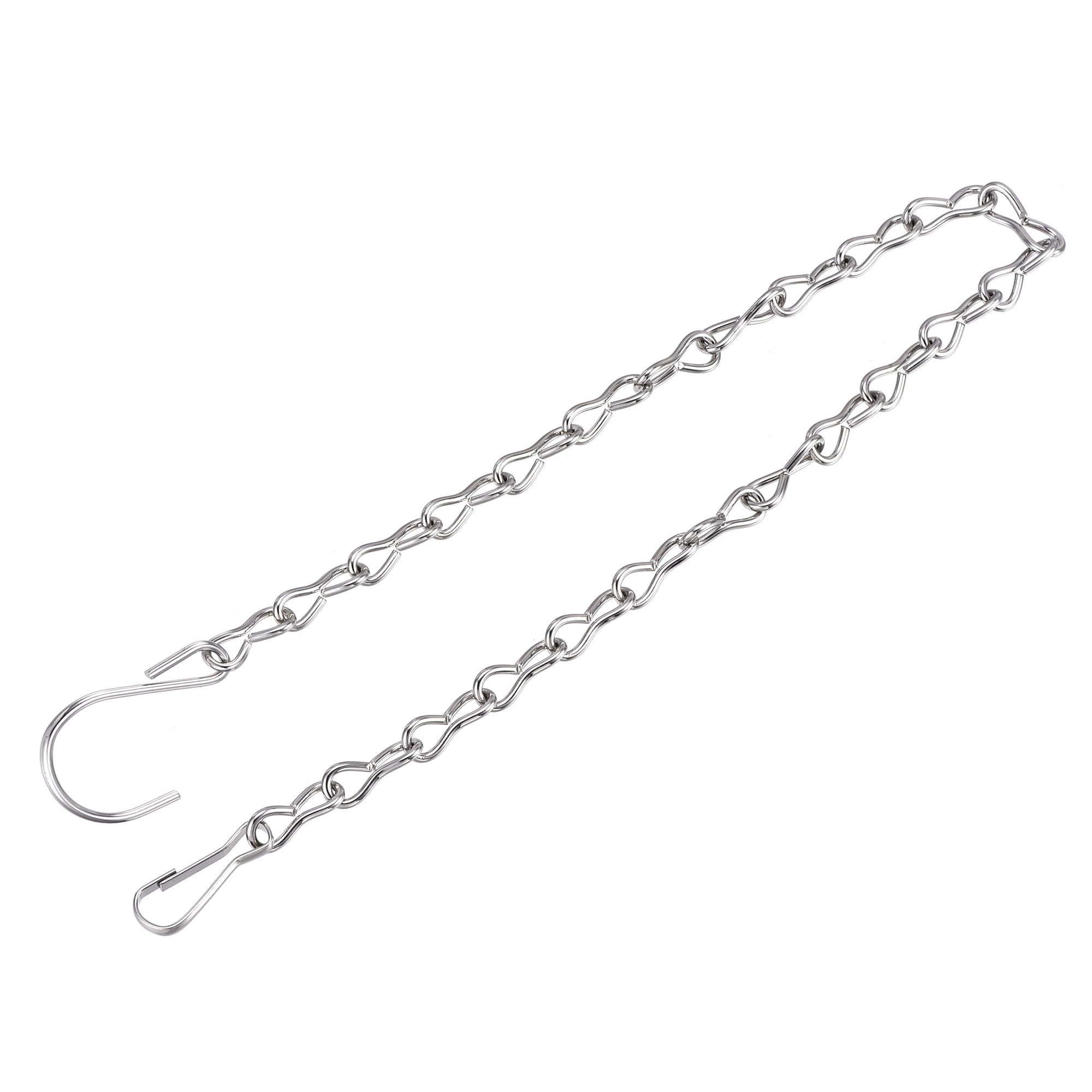 Uxcell 50cm Extension Lighting Chain S Hook Hanging Chains Silver Tone ...
