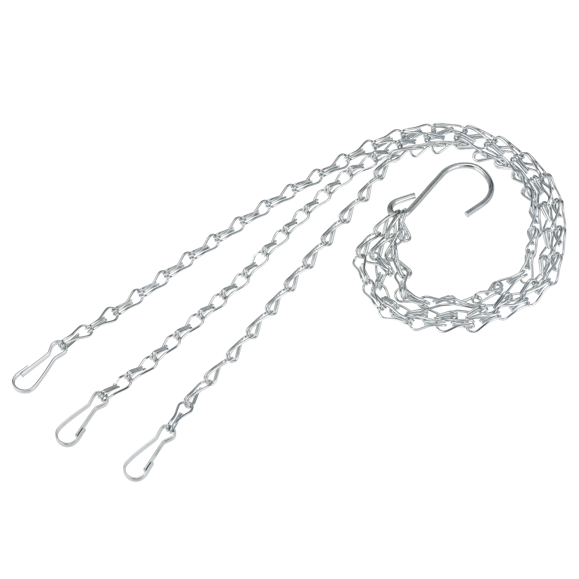 Uxcell 50cm Link 3 Point Holder with Clasp S Hook Hanging Chains Silver ...