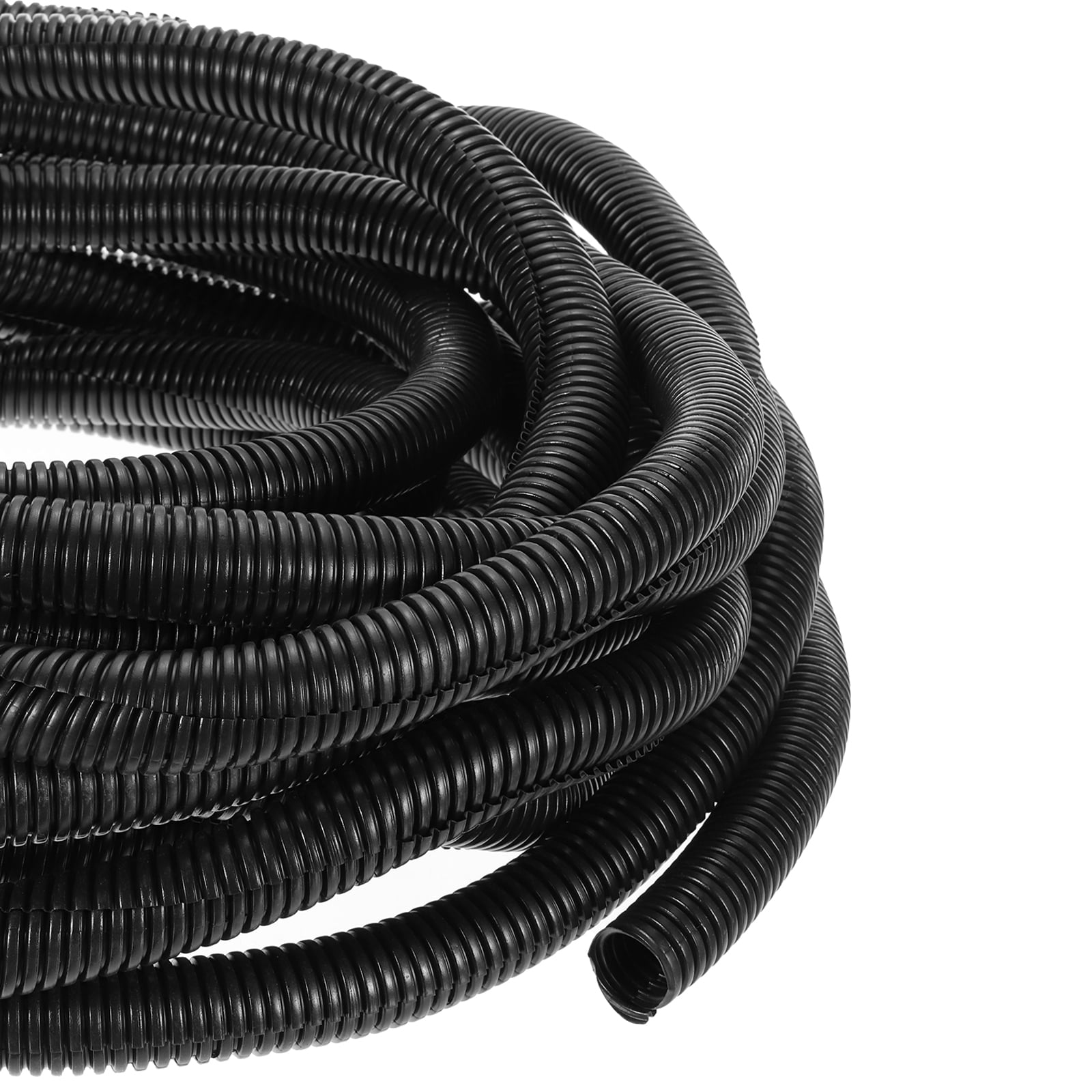 Uxcell 50ft 1 1/4 Inch Black Wire Loom Split Tubing Cord Protectors ...