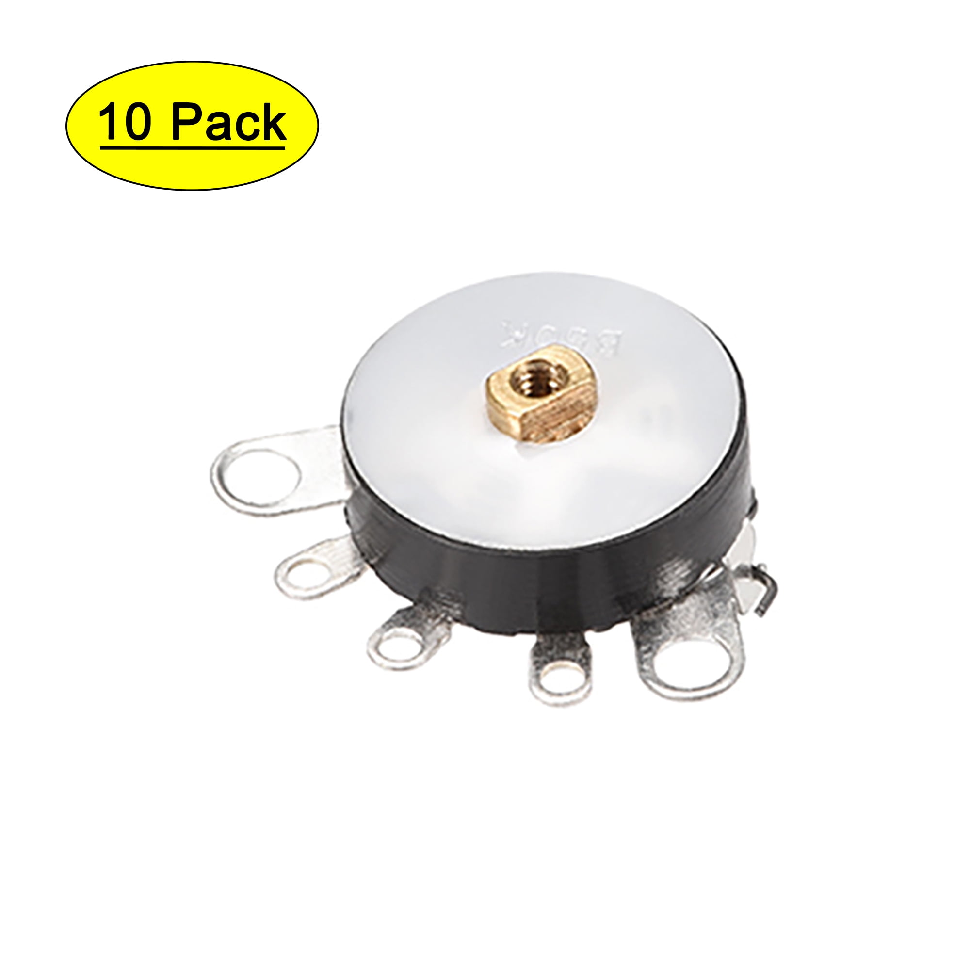 Uxcell 50k ohm Single Turn Rotary Film Wheel Potentiometer Variable ...