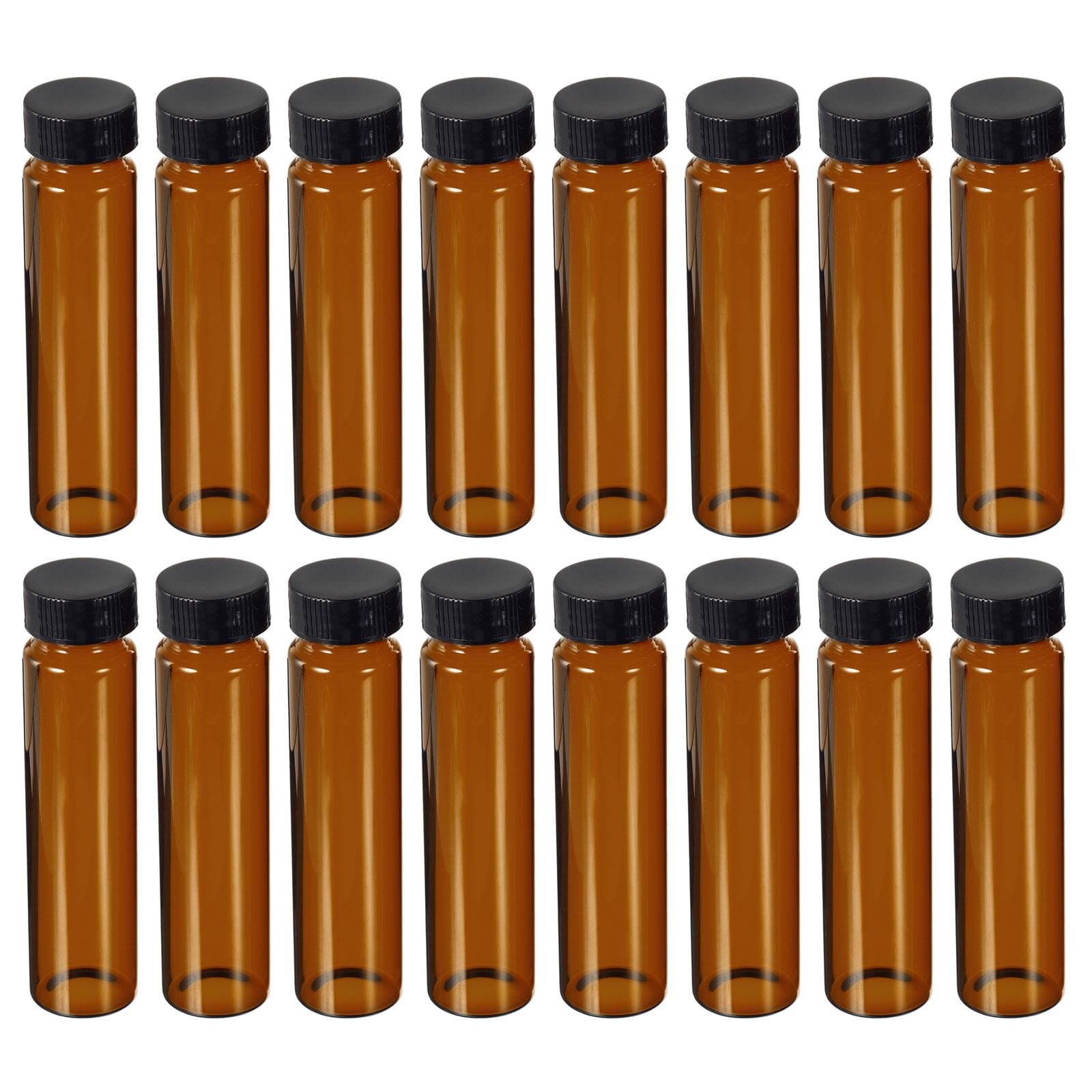Uxcell 50mL Glass Vials with Screw Caps Liquid Sample Vial Storage, Amber 16Pcs - Walmart.com