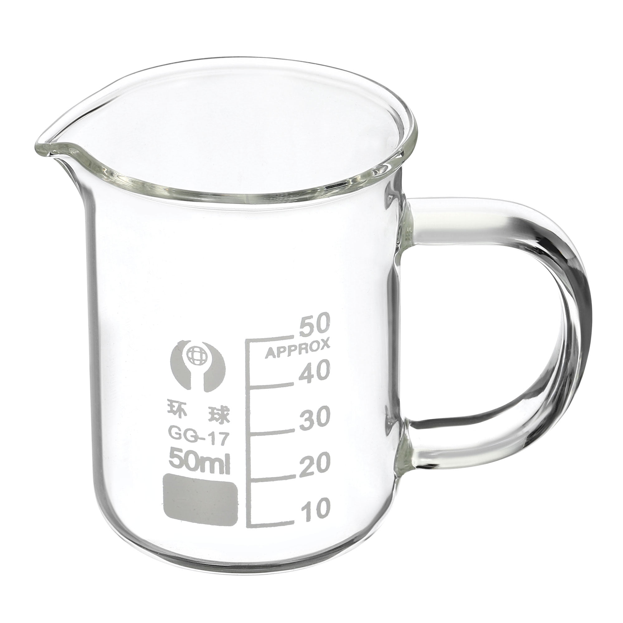 Uxcell 50ml Glass Beaker with Handle, 3.3 Borosilicate Graduated Lab ...