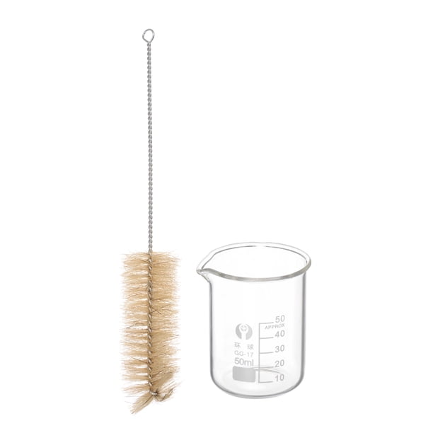 Uxcell 50ml Low Form Glass Beaker with Brush, 3.3 Borosilicate Glass ...
