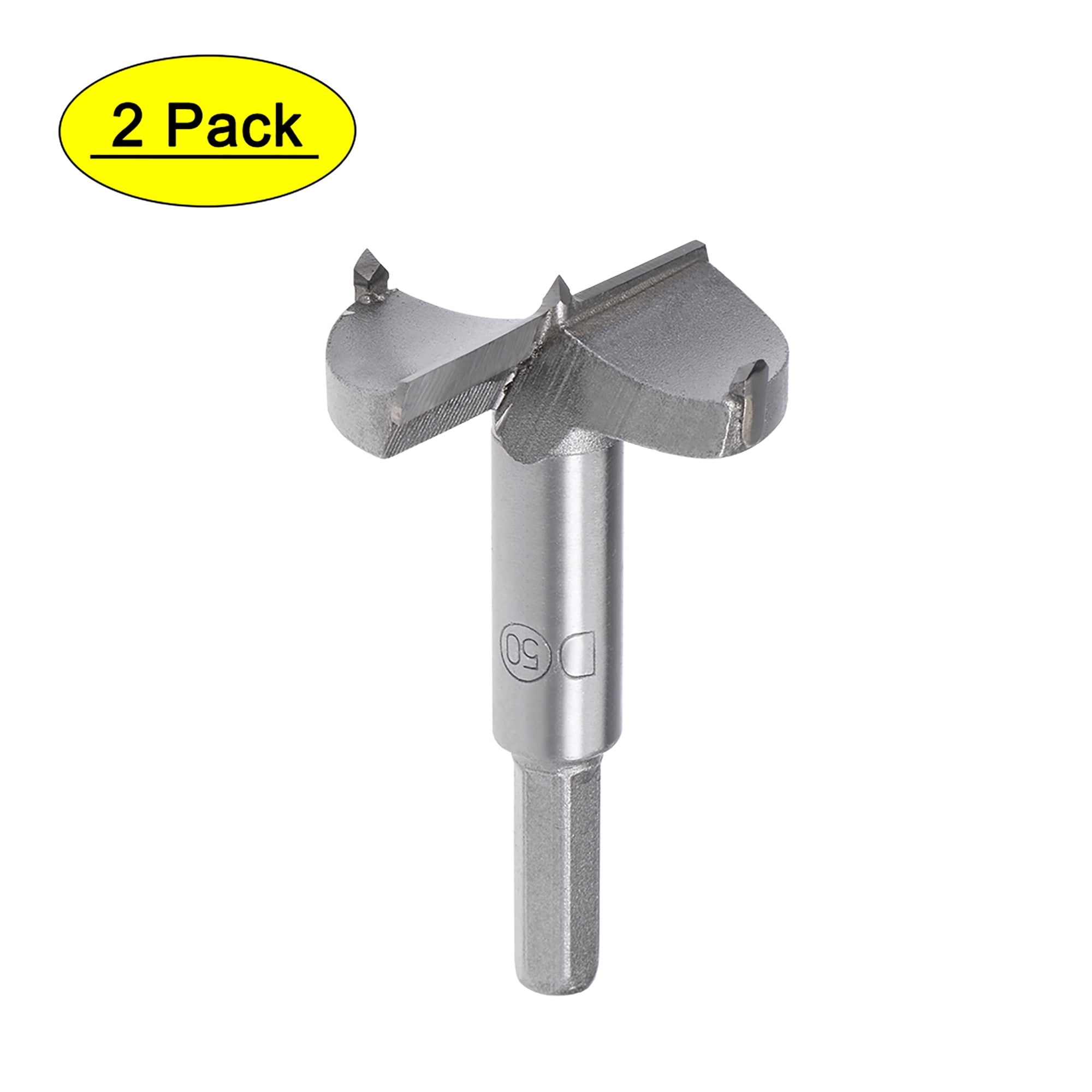 Uxcell 50mm Forstner Carbide Tip Hexagon Shank Wood Boring Drill Bit ...