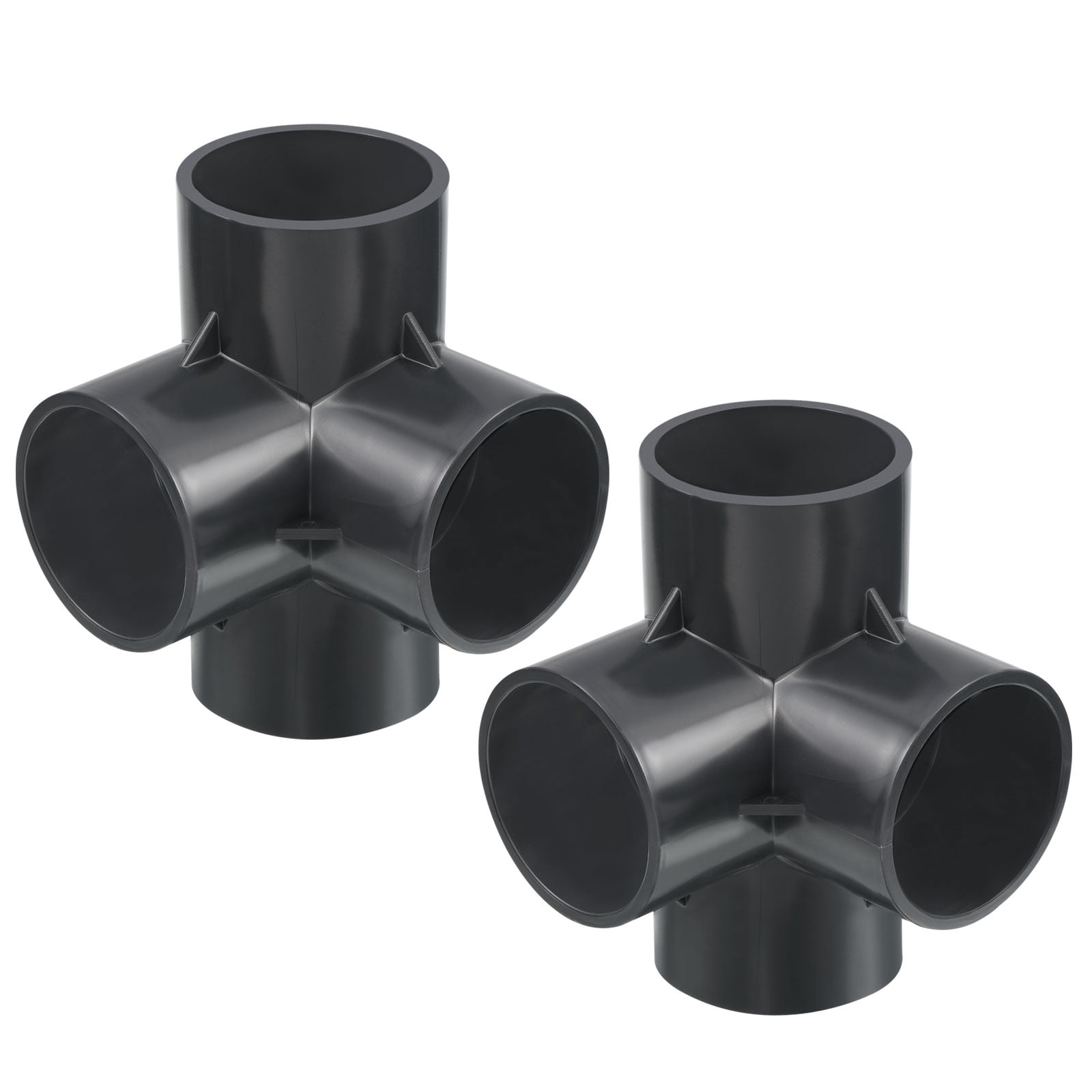 Uxcell 50mm ID Elbow Pipe Fittings 4 Way Side Outlet Cross Fittings ...