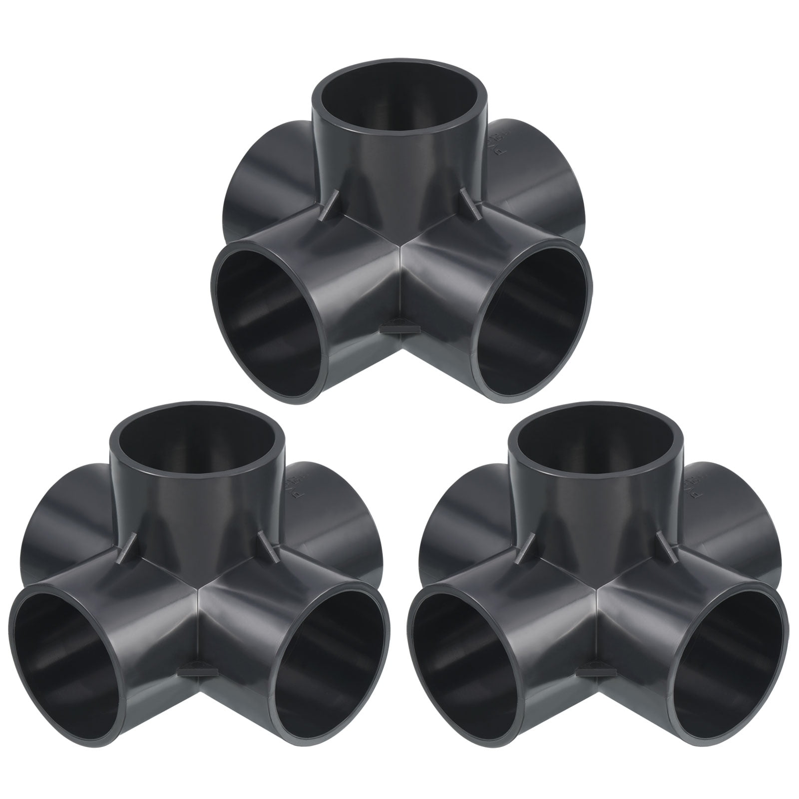 Uxcell 50mm ID UPVC Pipe Fittings 5 Way Elbow Side Outlet Furniture ...
